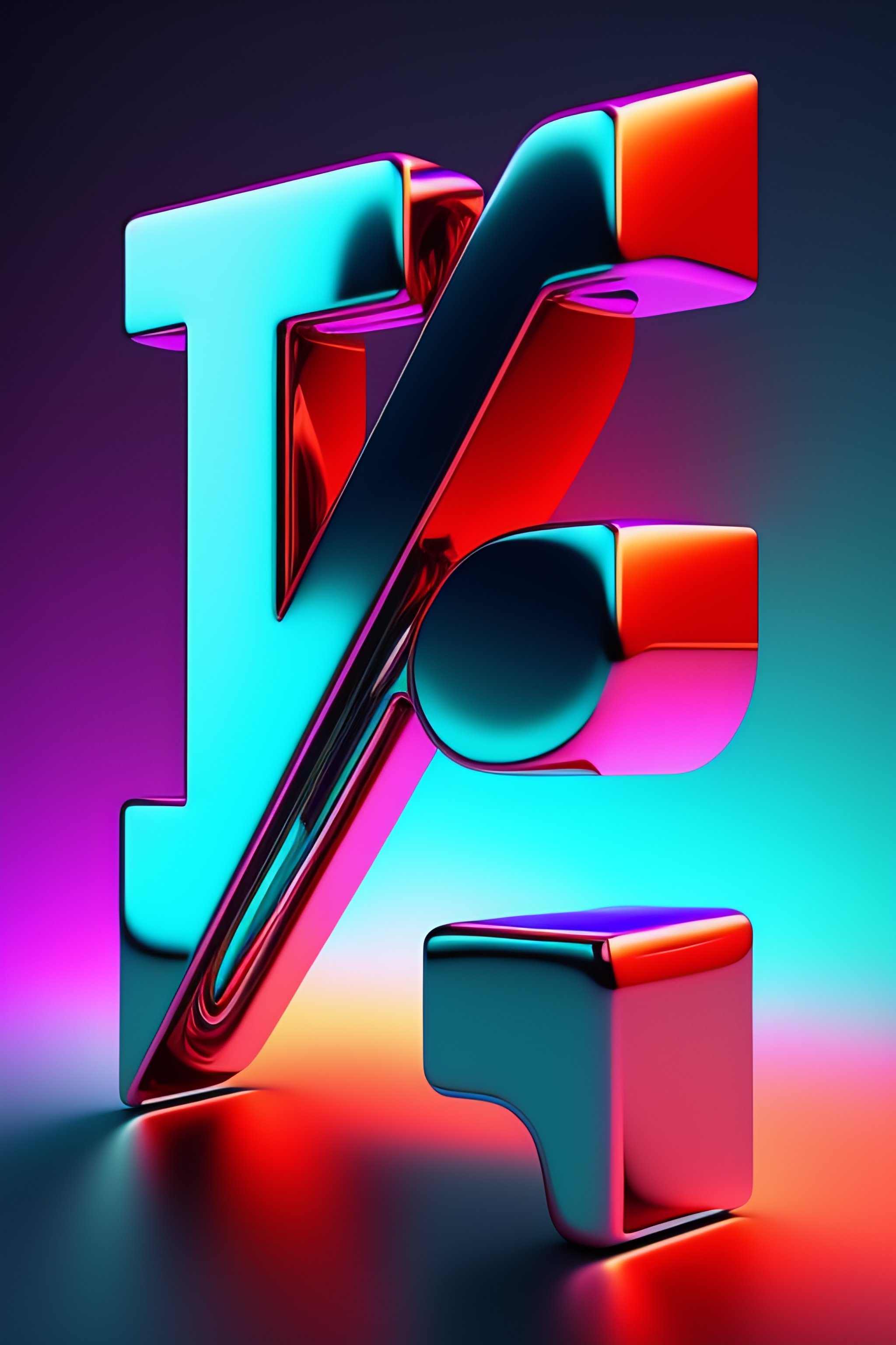 Lexica - The letter "z" made of metal cyberpunk futuristic holographic ...