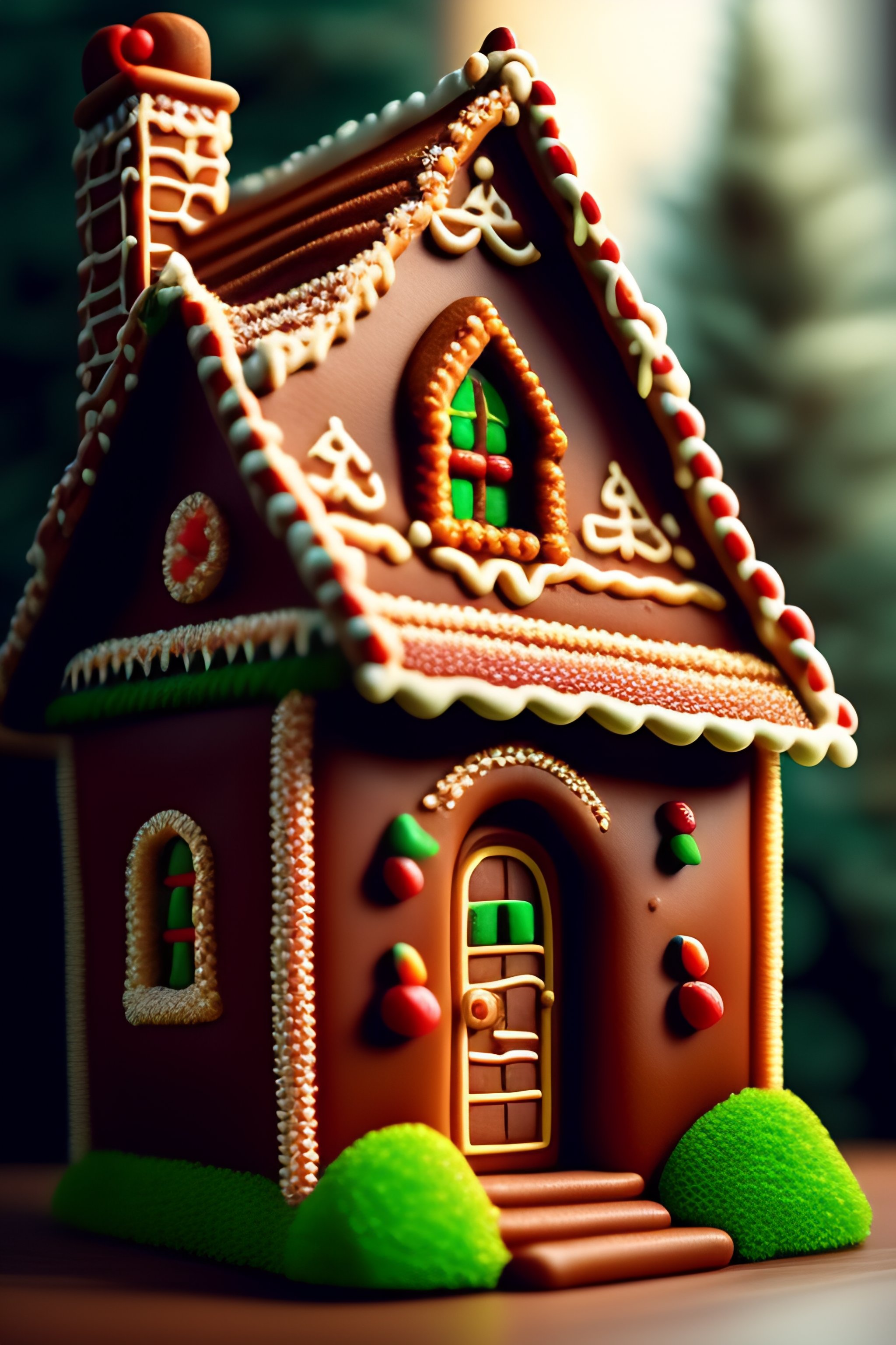 Lexica - Gingerbread man, gingerbread house