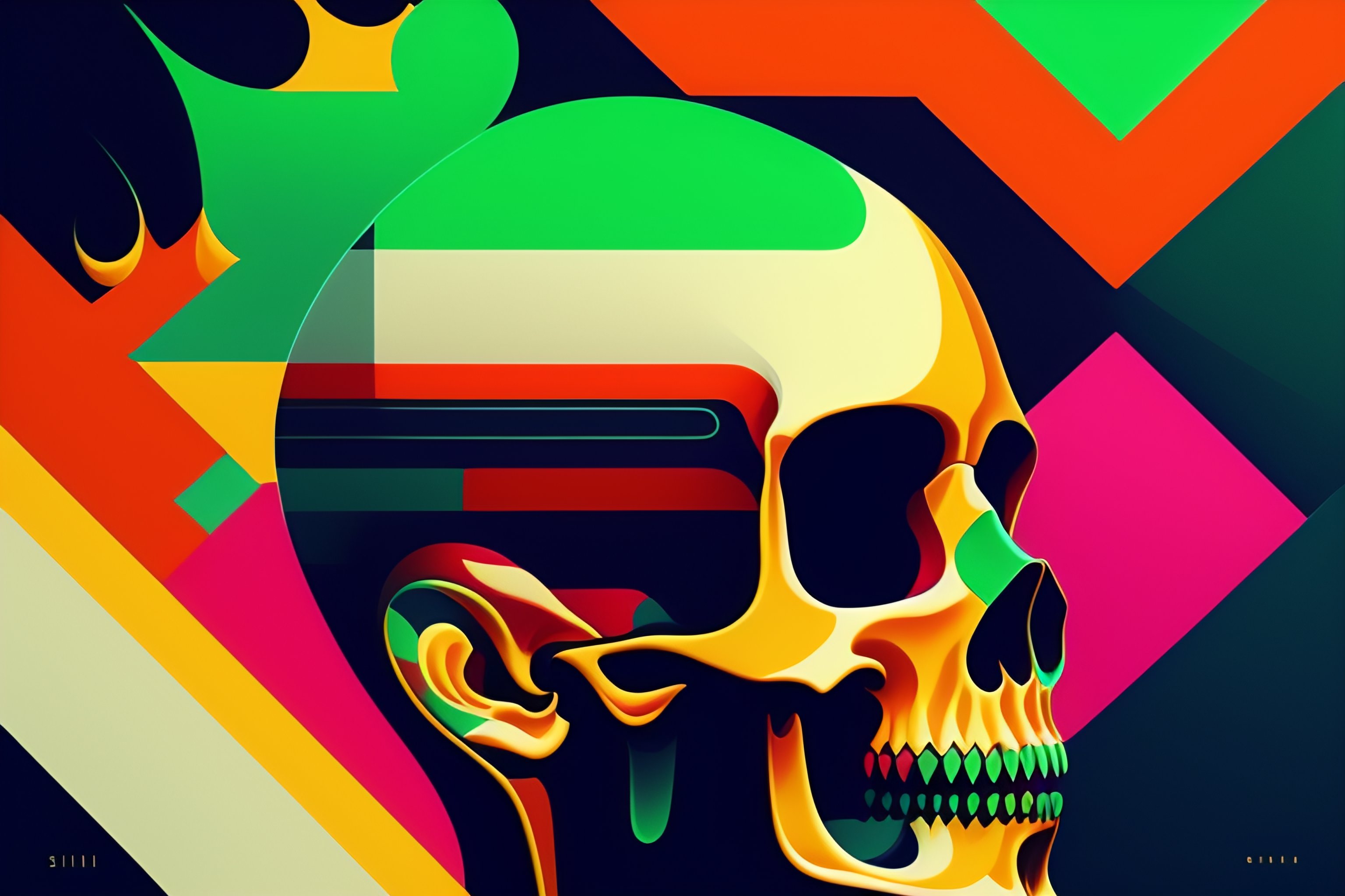 Lexica - Abstract 1998 skull by sachin teng x supreme, attractive ...