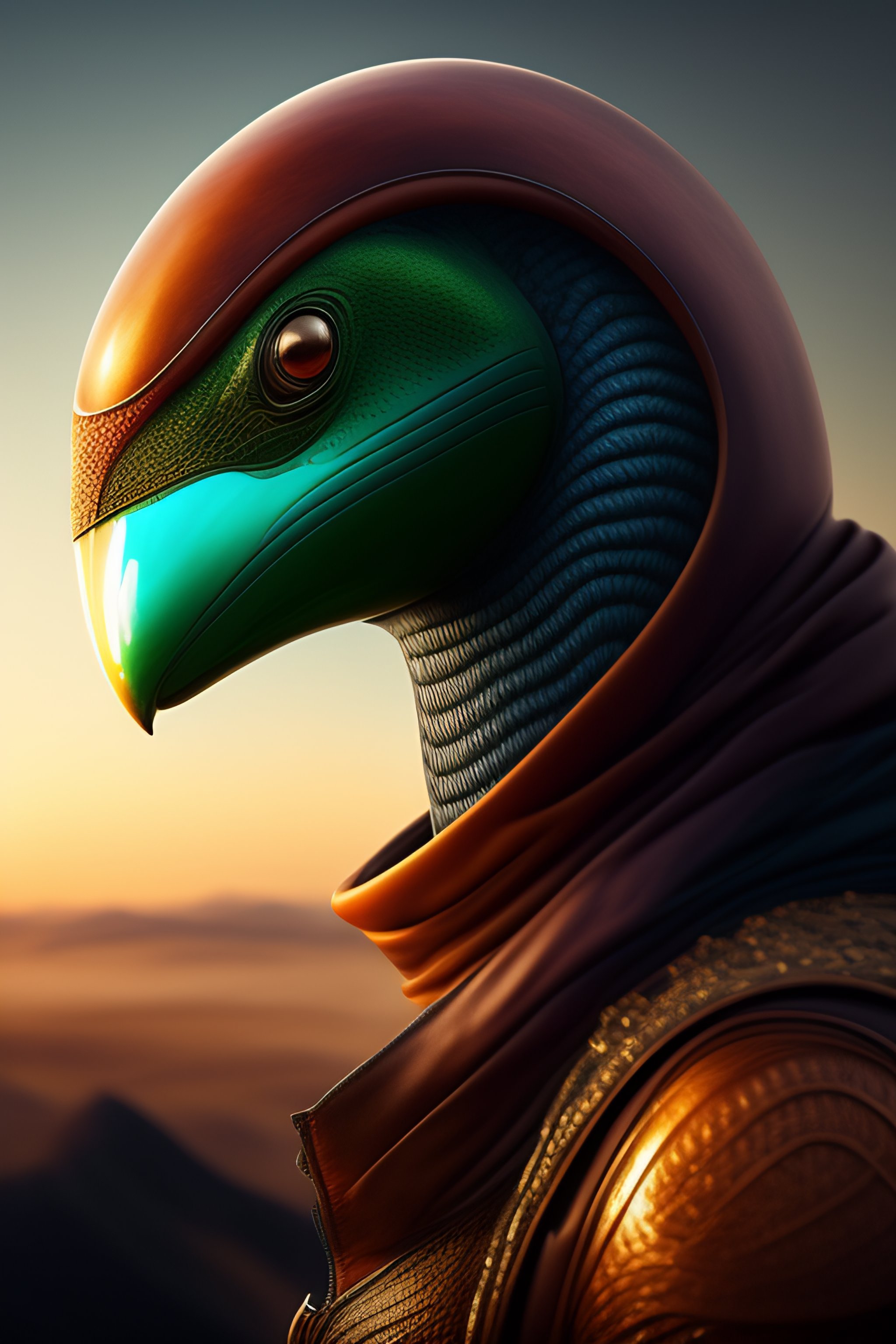 Lexica - Alien with bird face