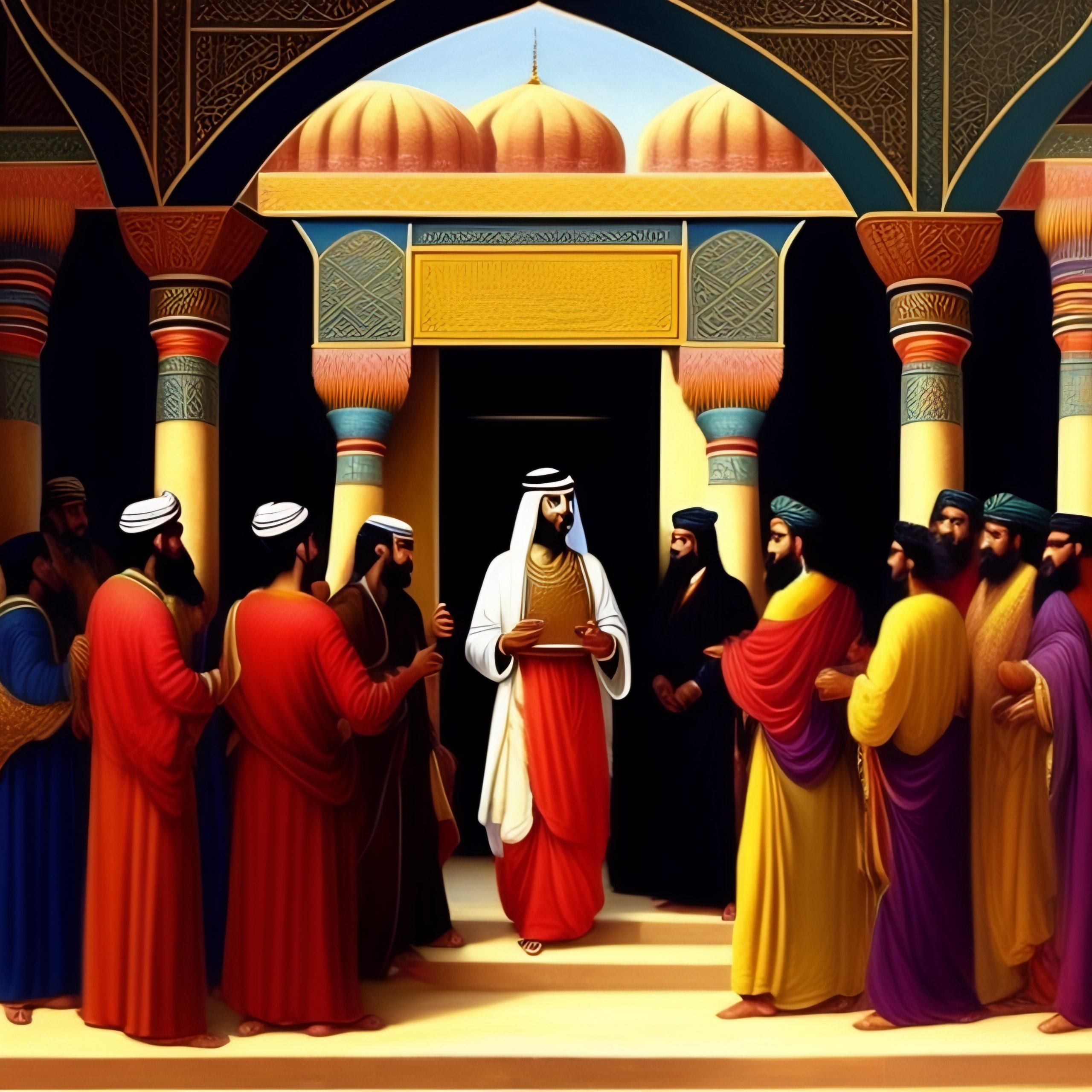 Lexica - A painting of Jarir, an 8th century Arab poet, orating a poem ...