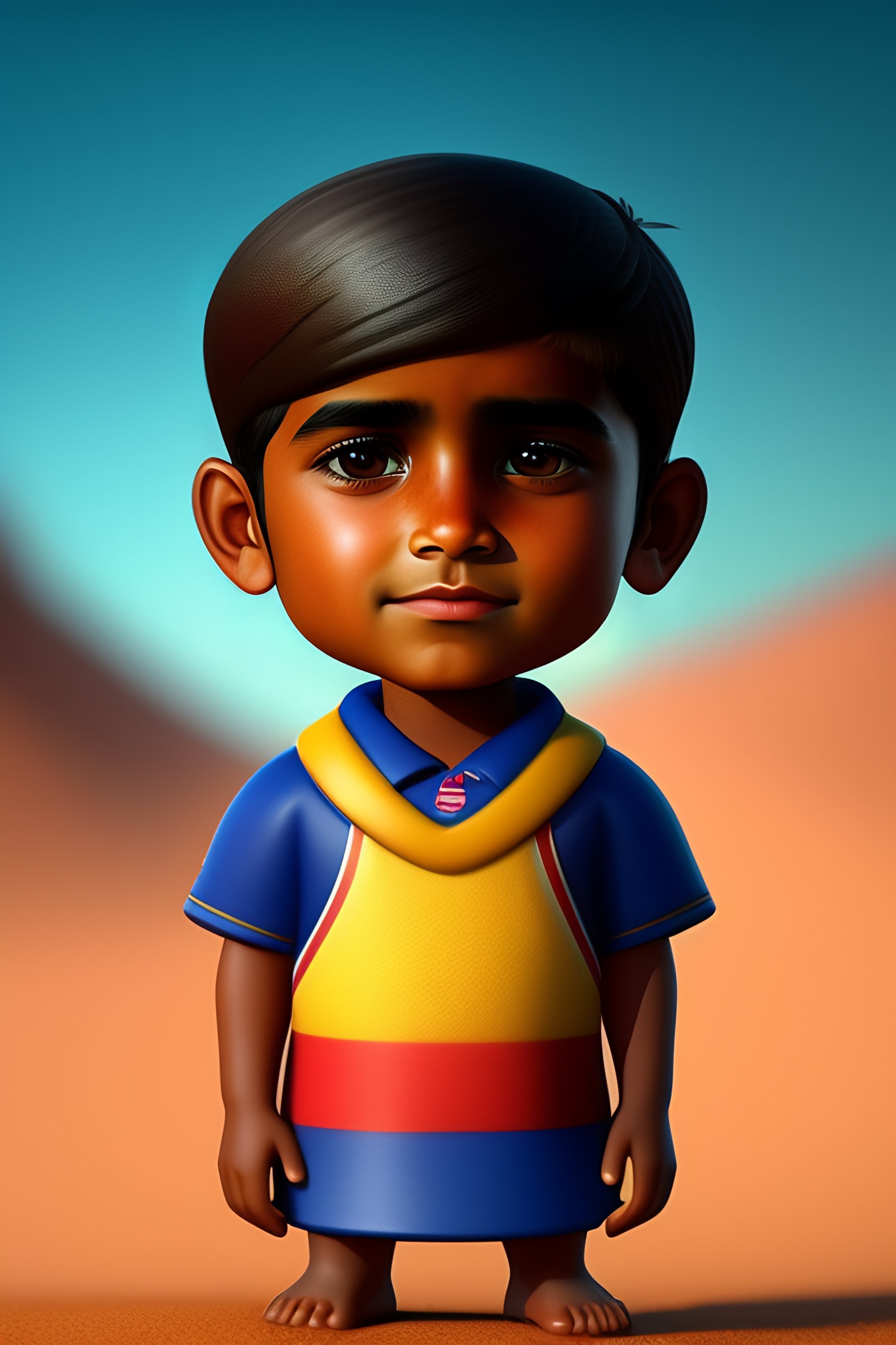 Lexica - Create a australian with some indian features boy as a cartoon ...