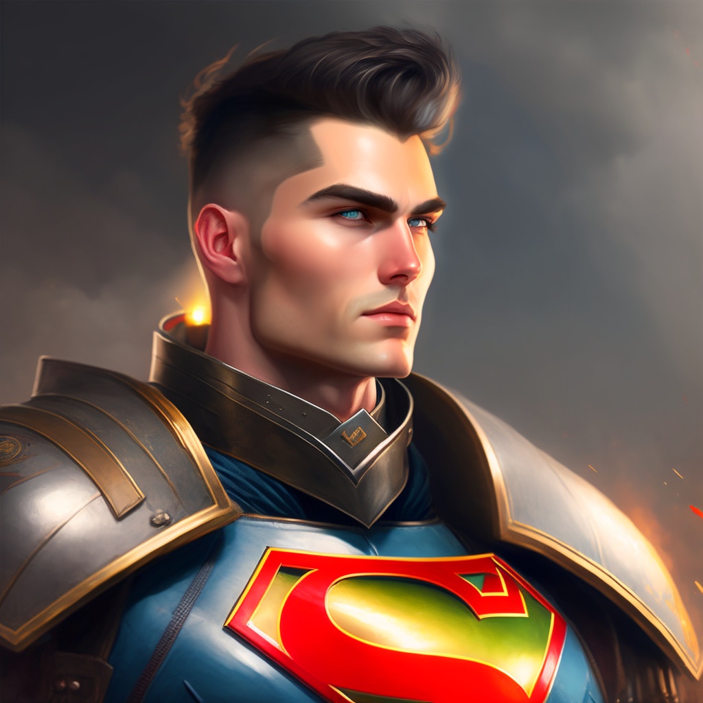 Lexica - Portrait of a warhammer superman, epic, tragic, military art ...