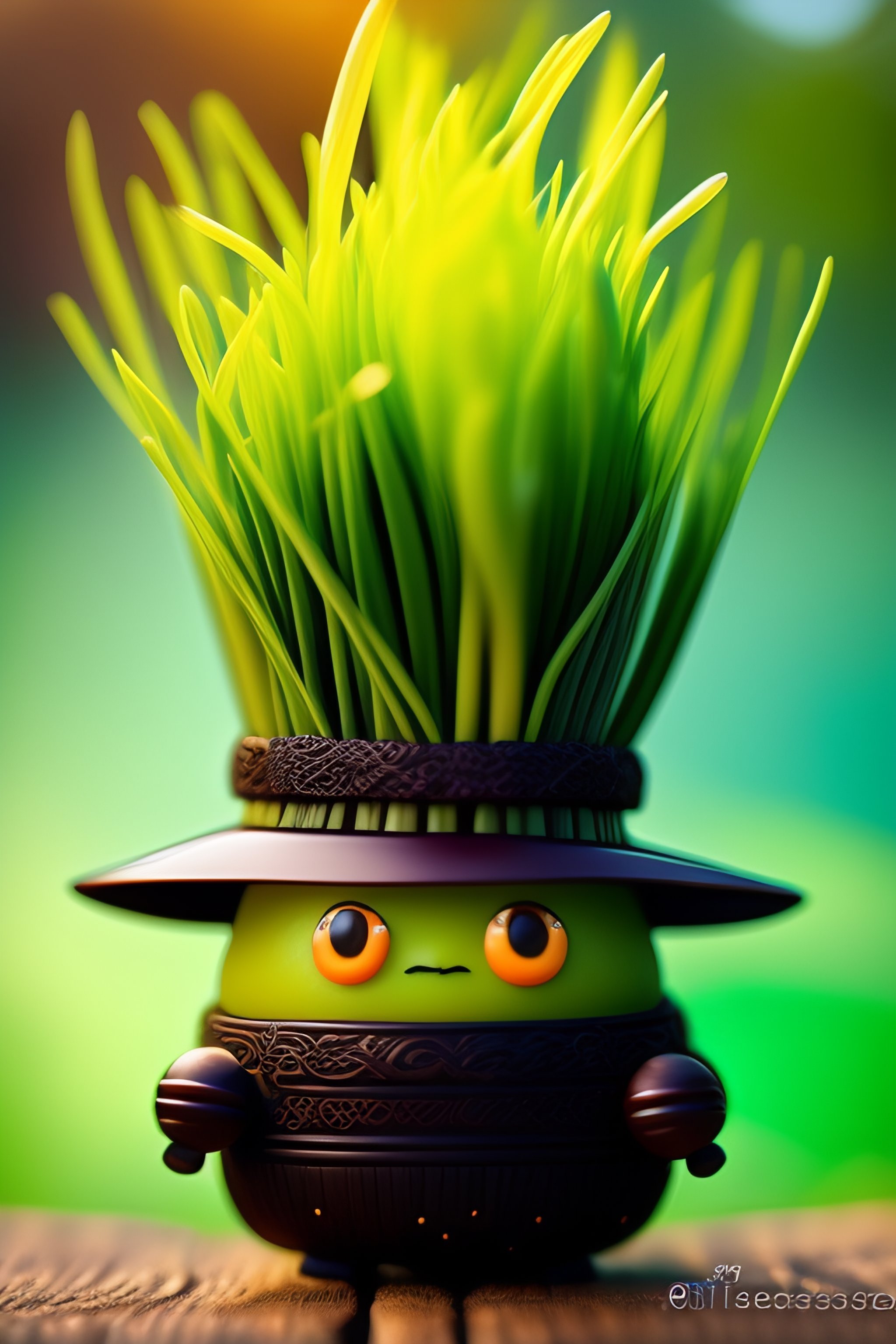 Lexica - Vegetable samurai leek, art