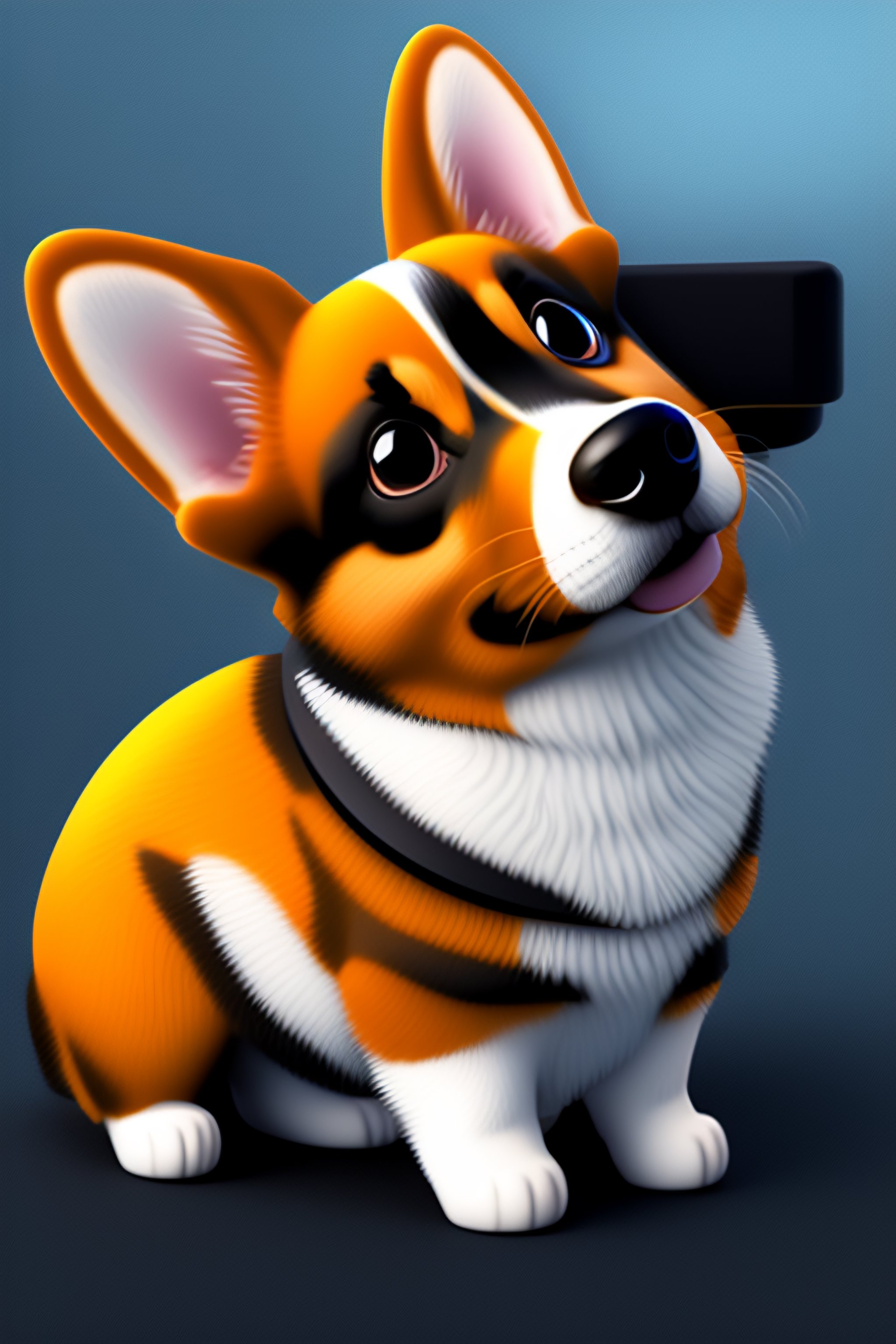 Lexica - Corgi the dog, sprite, pixel-art, top-down view