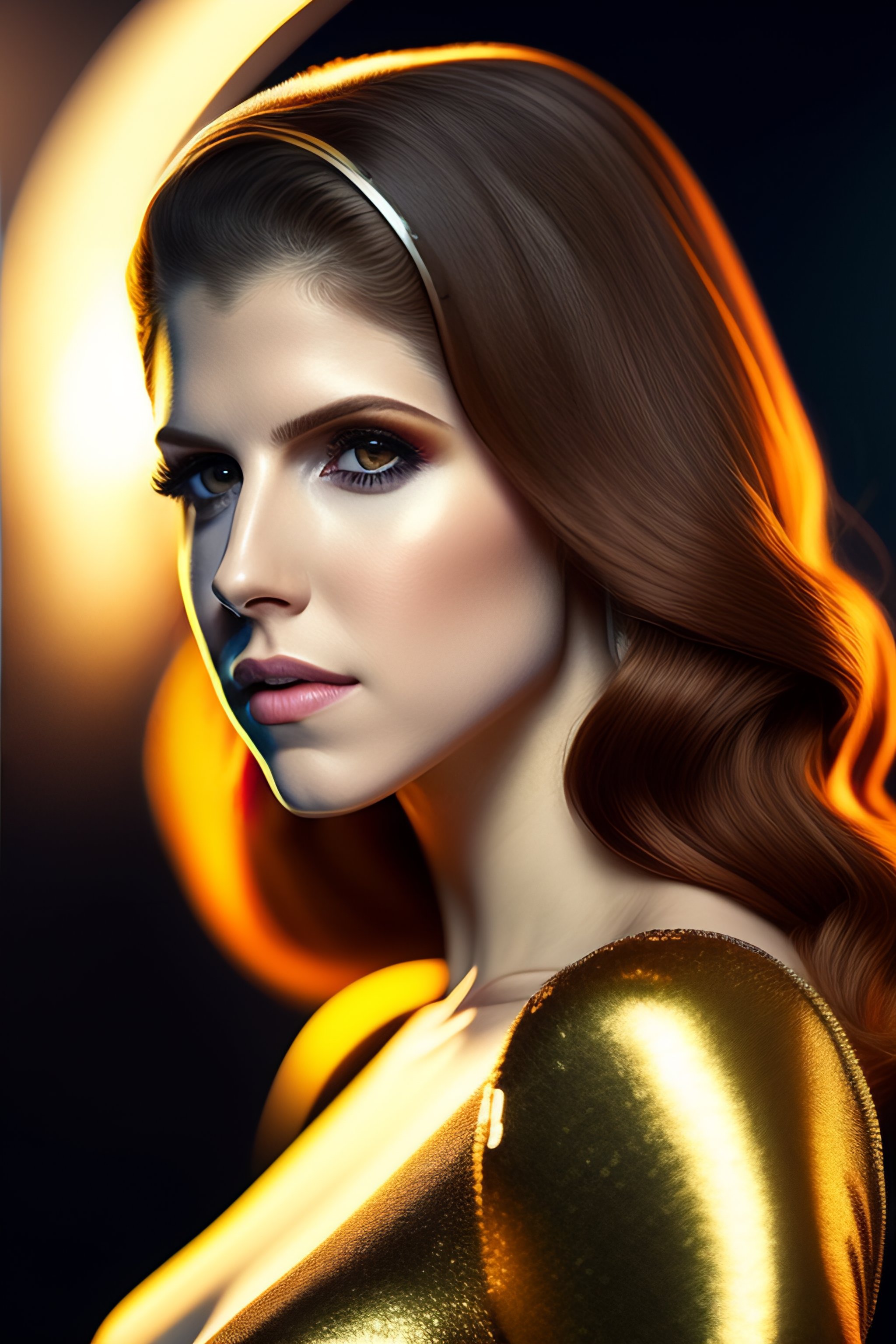 Lexica - Anna kendrick As Techno magic robot, side portrait, realistic ...