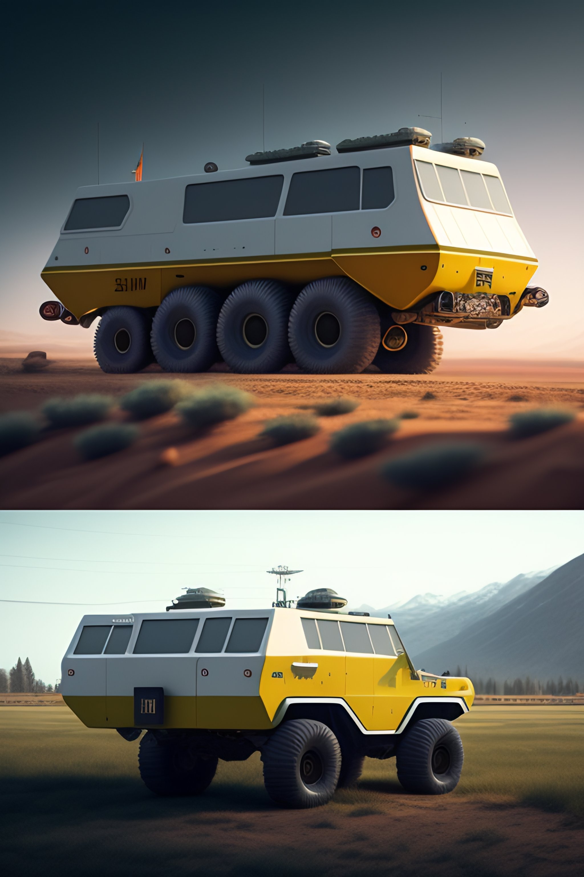 Lexica - Simon stalenhag,8k resoultion,hyper realstic , white humvee