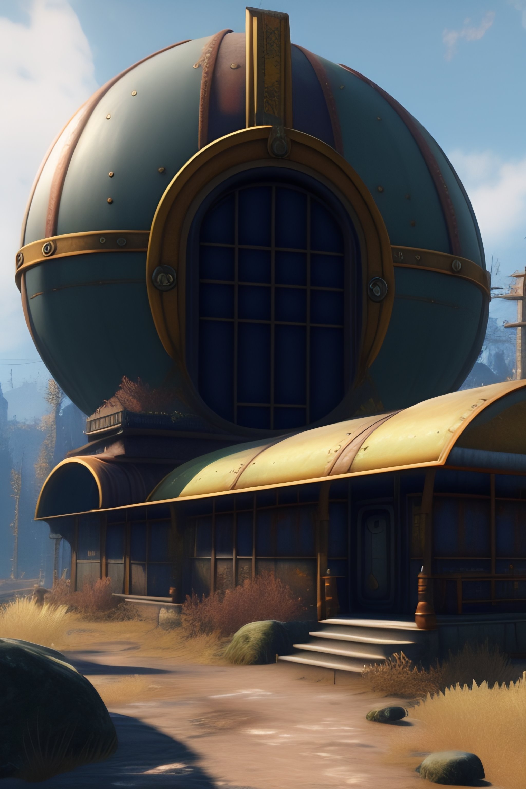 Lexica - Fallout 4 vault, Realistic looking, 70's fantasy style, large ...