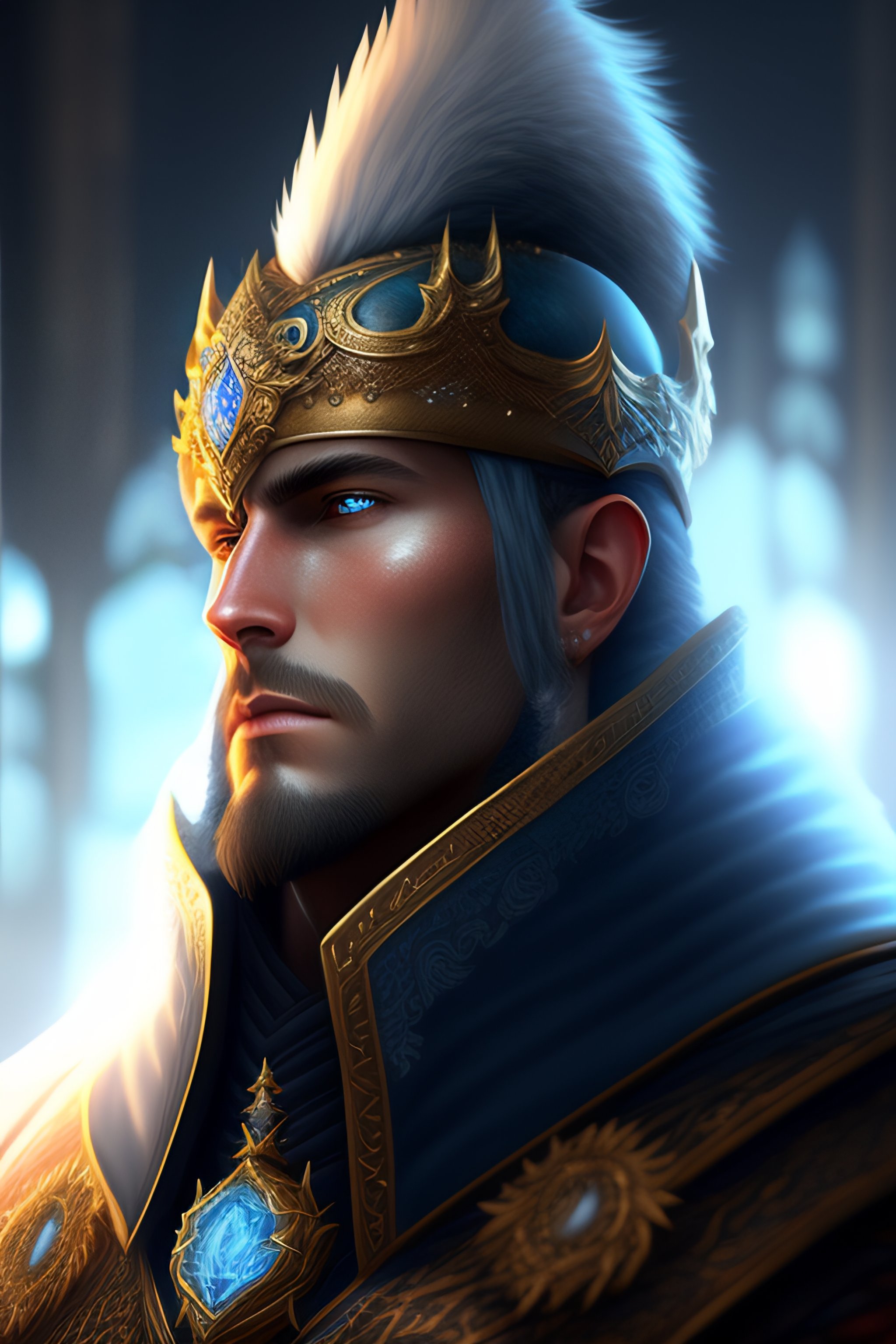 Lexica - A highly detailed character portrait of the lich king ...