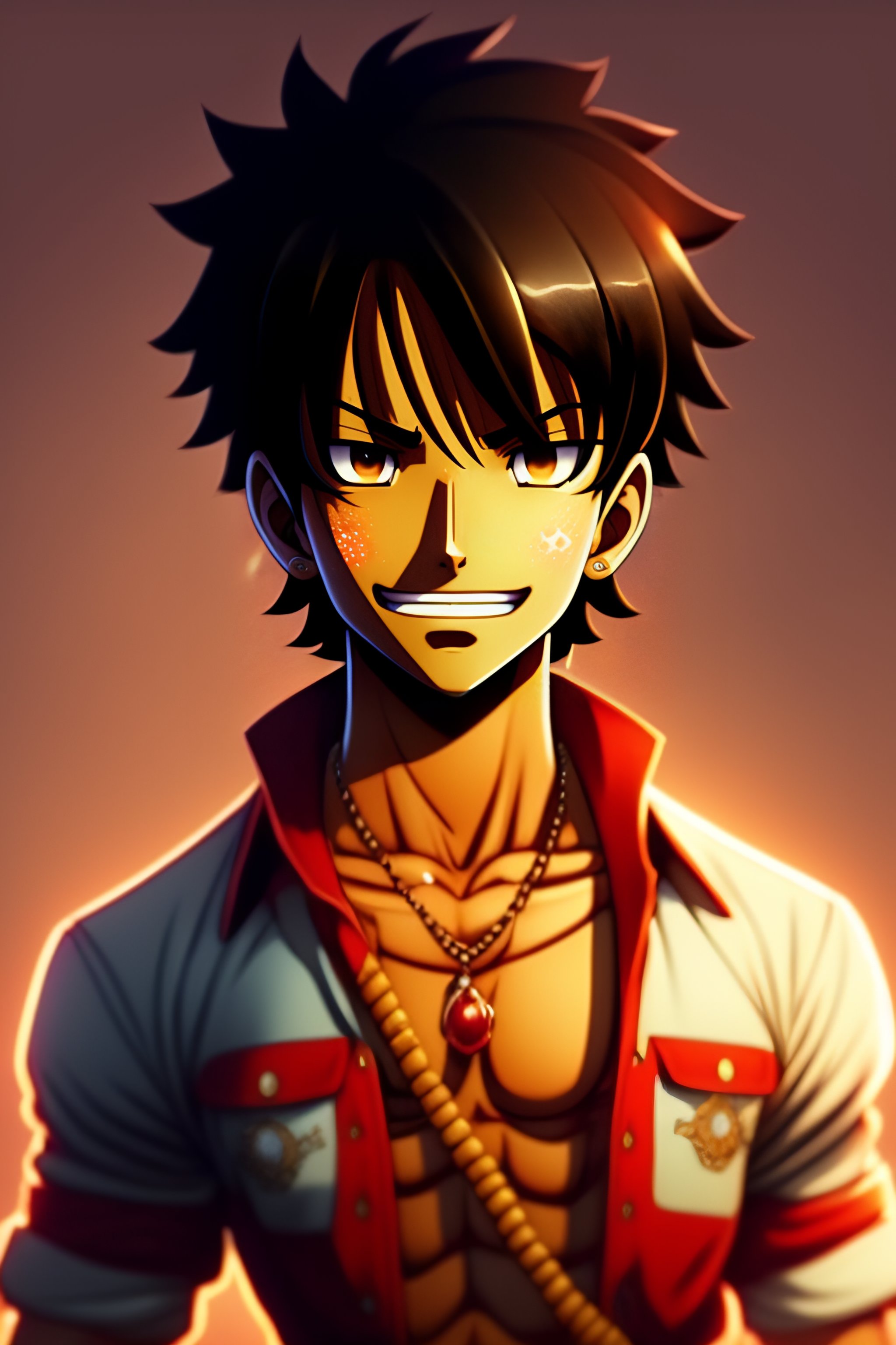 Lexica - Indian luffy, anime, simple, brown skin