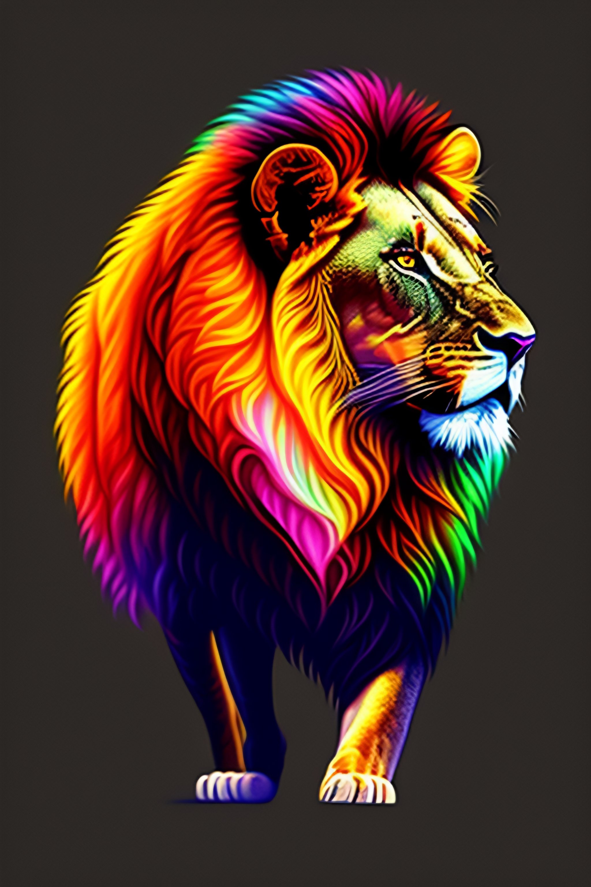 Lexica - Beautiful design of lion of size of 1024px for printing her ...