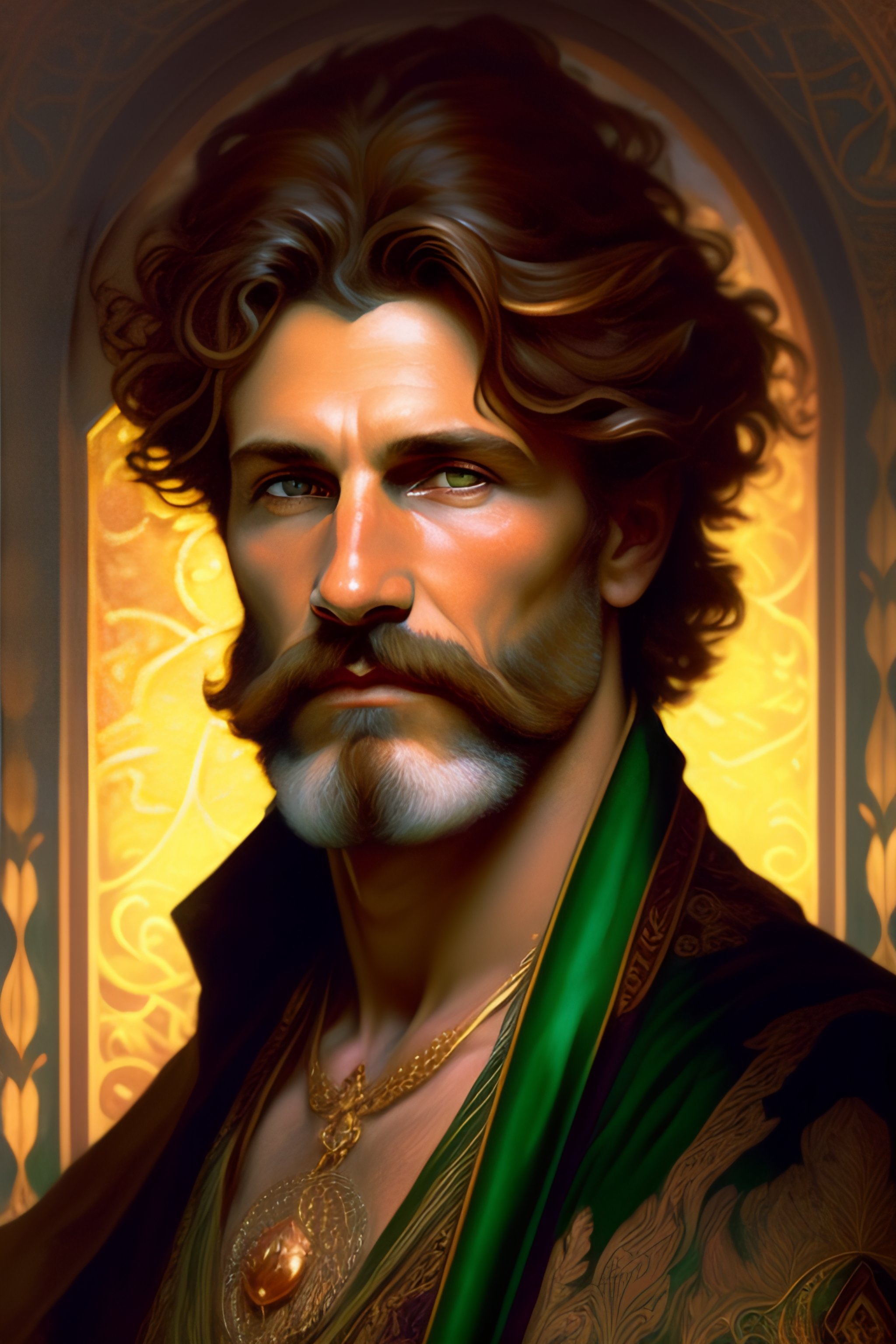 Lexica - Portrait of a 60 year old ruggedly handsome joyful merchant ...