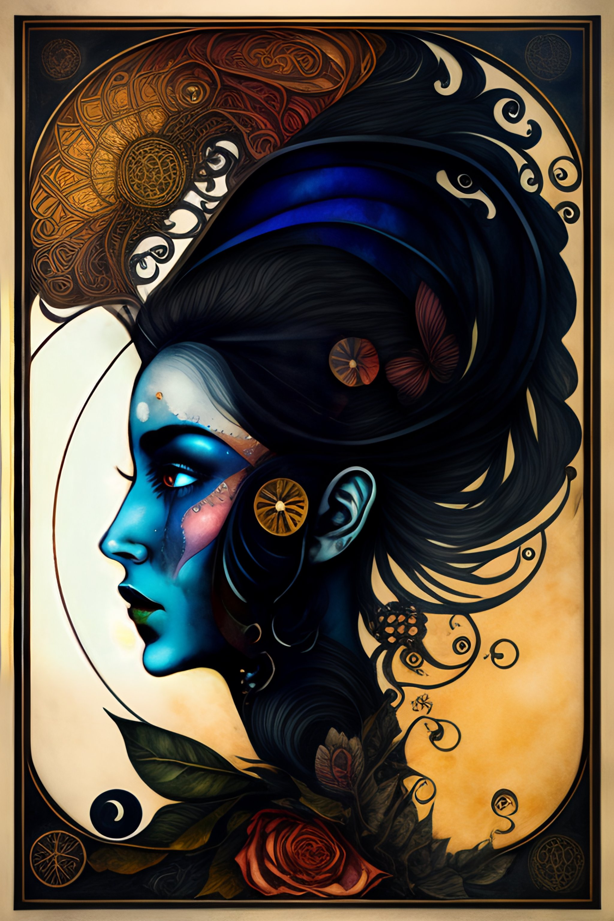 Lexica - Norse goddess of death, half face rotten dead half face alive ...