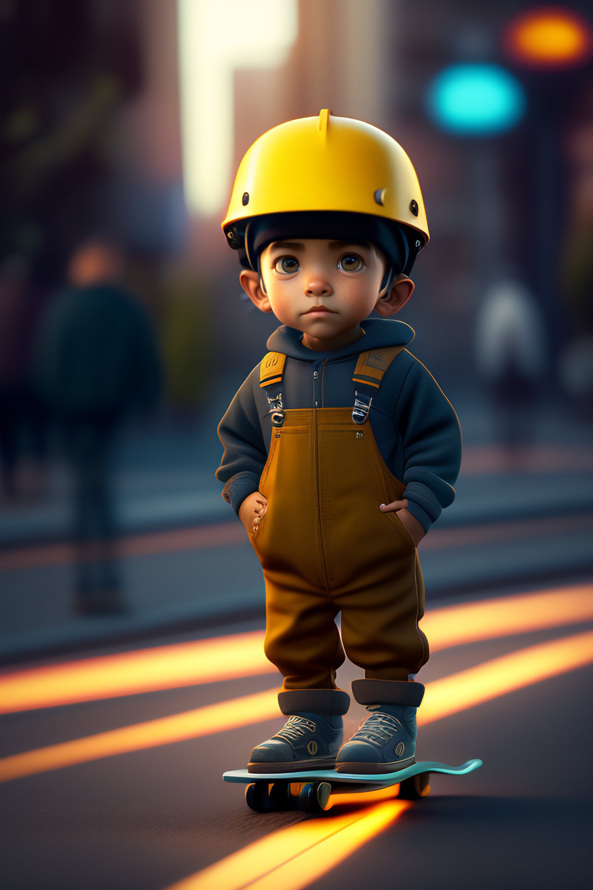 Lexica - Cute little humanoid earthman, dressed with dungarees, shoes ...