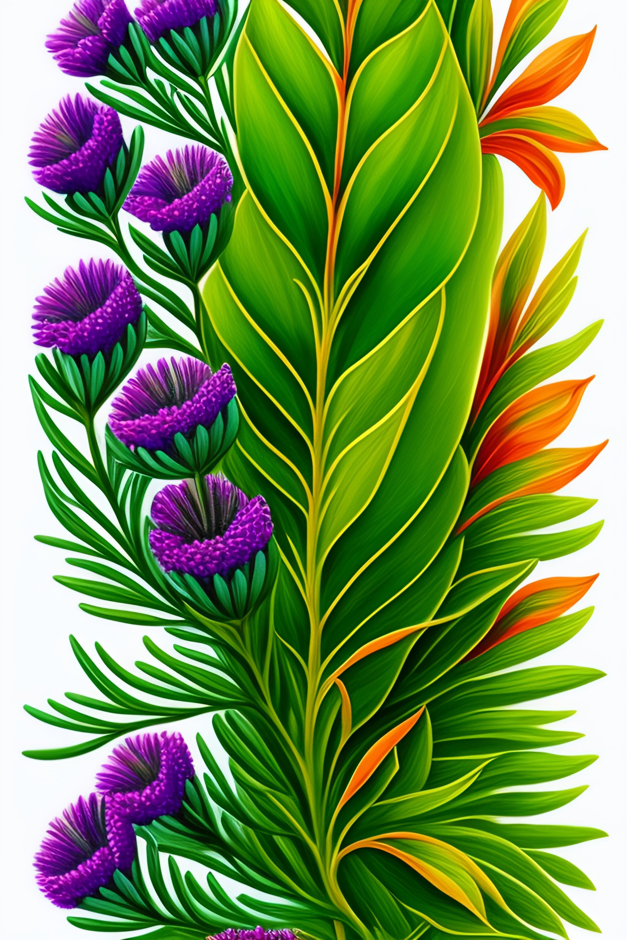 Lexica - Botanical colorful illustration of rosemary