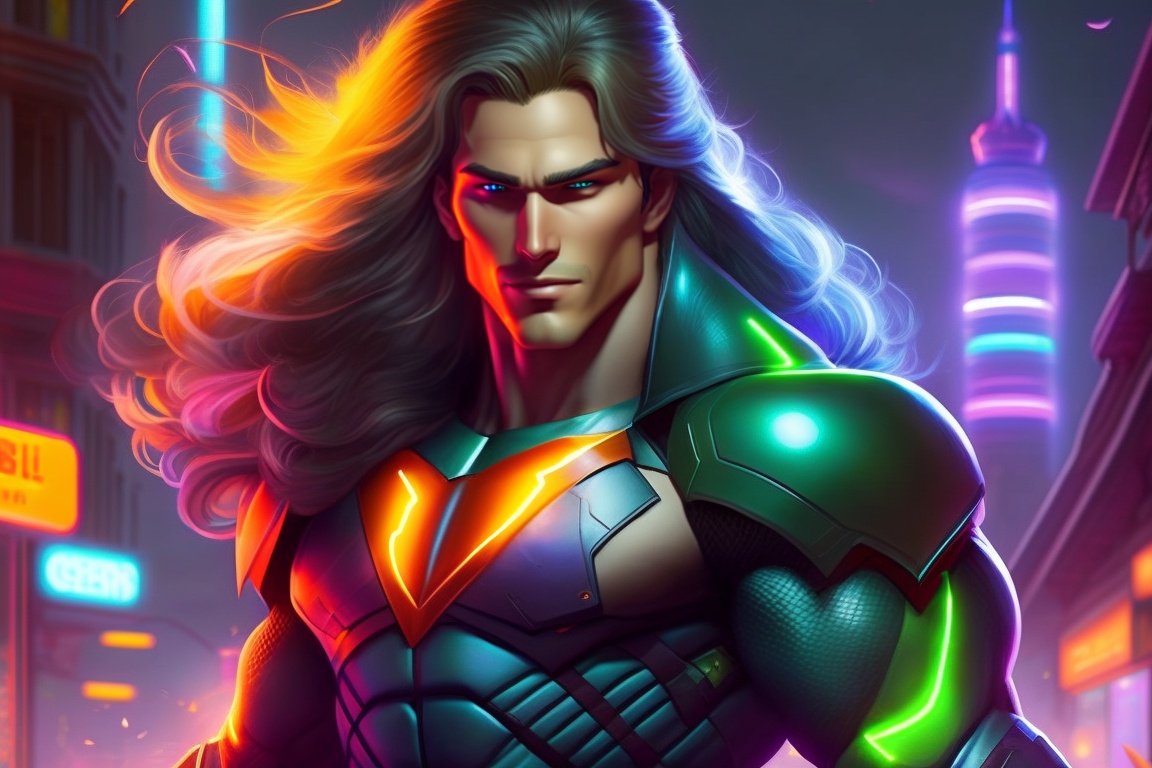 Lexica - There is a long-haired male superhero and a gigantic cobra ...