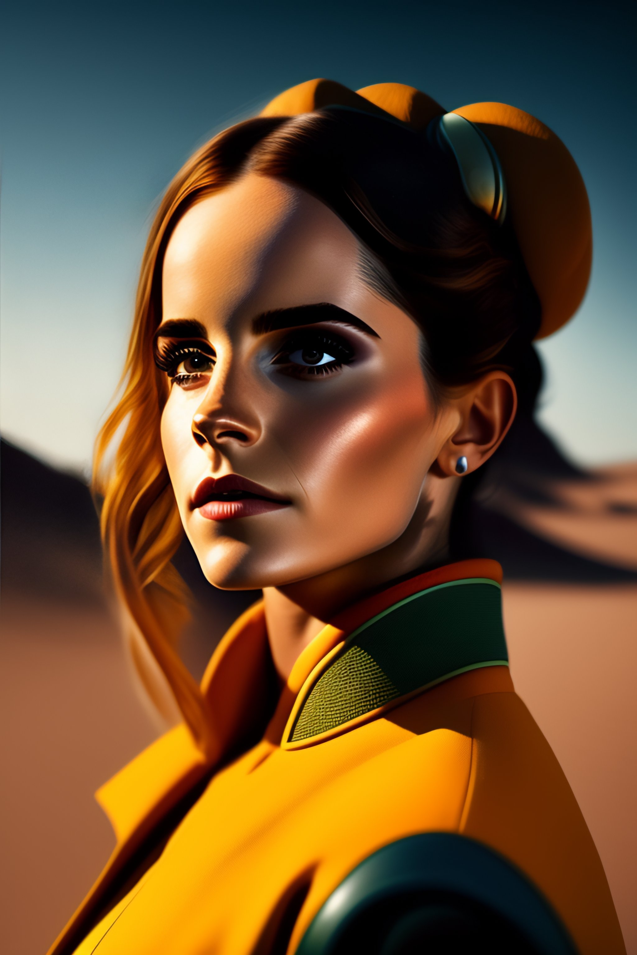 Lexica - Portrait of Emma Watson as mars attack's alien