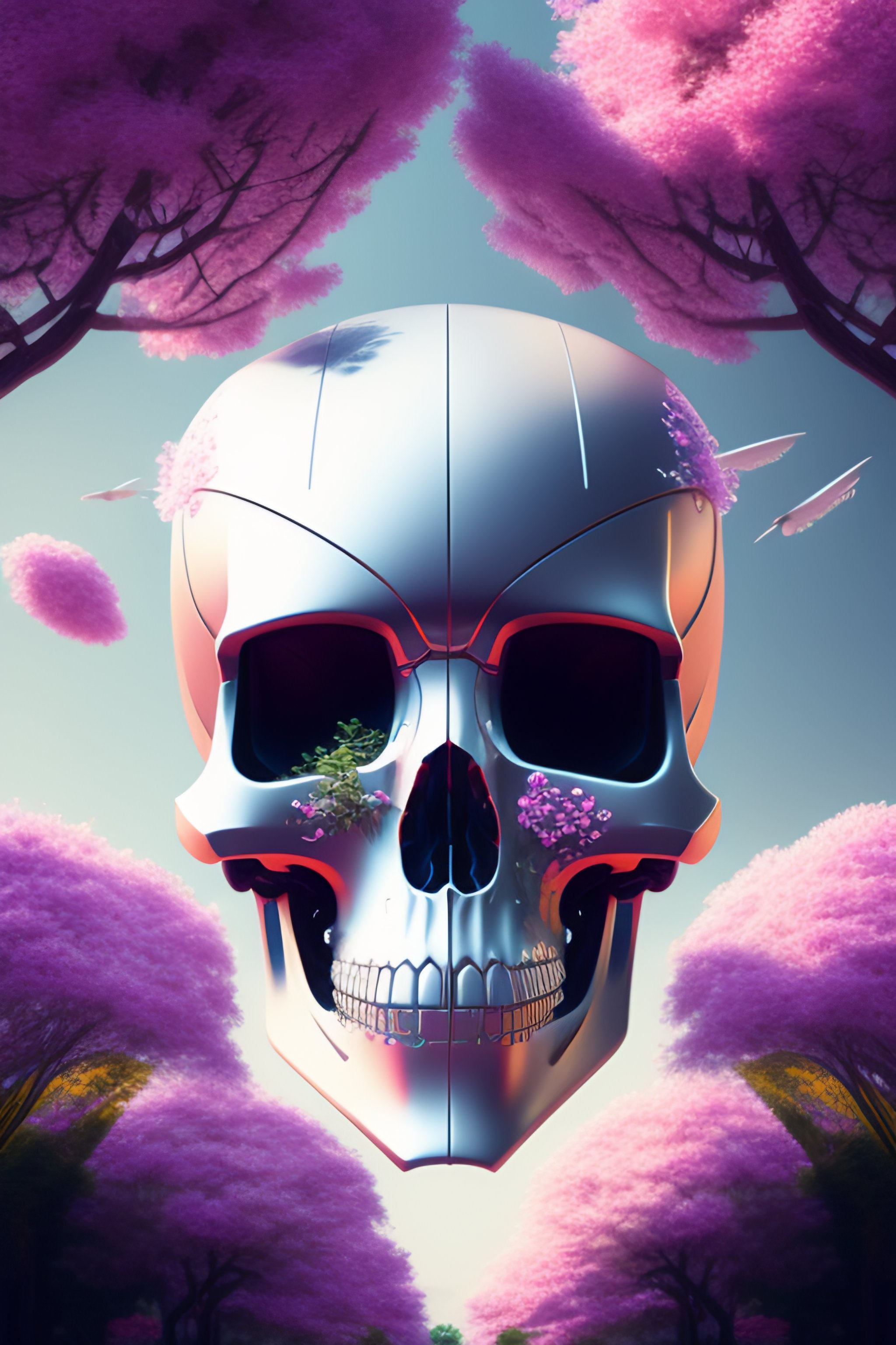 Robot Skull Wallpaper