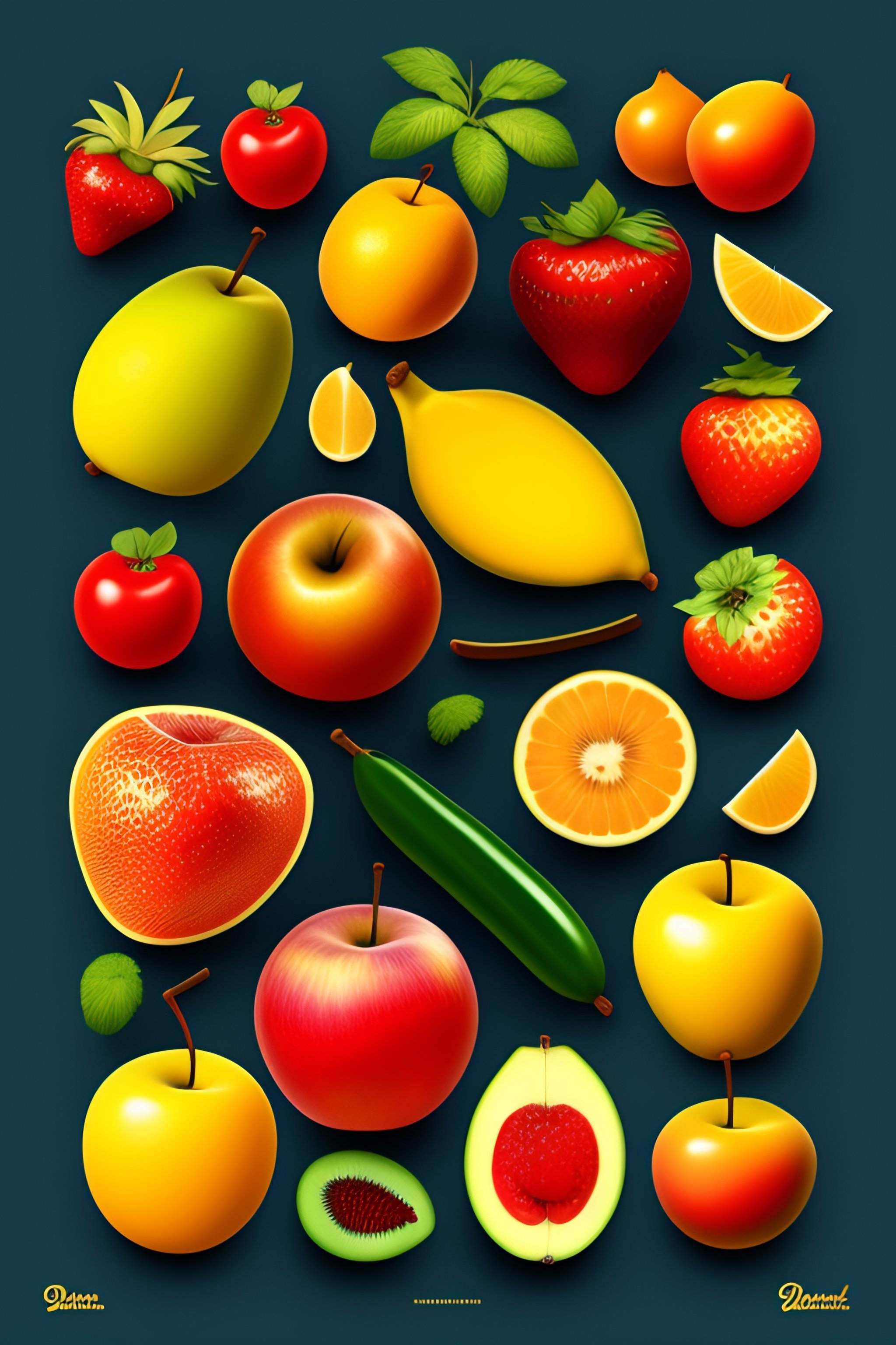 Lexica - Fruits characters with arms and legs