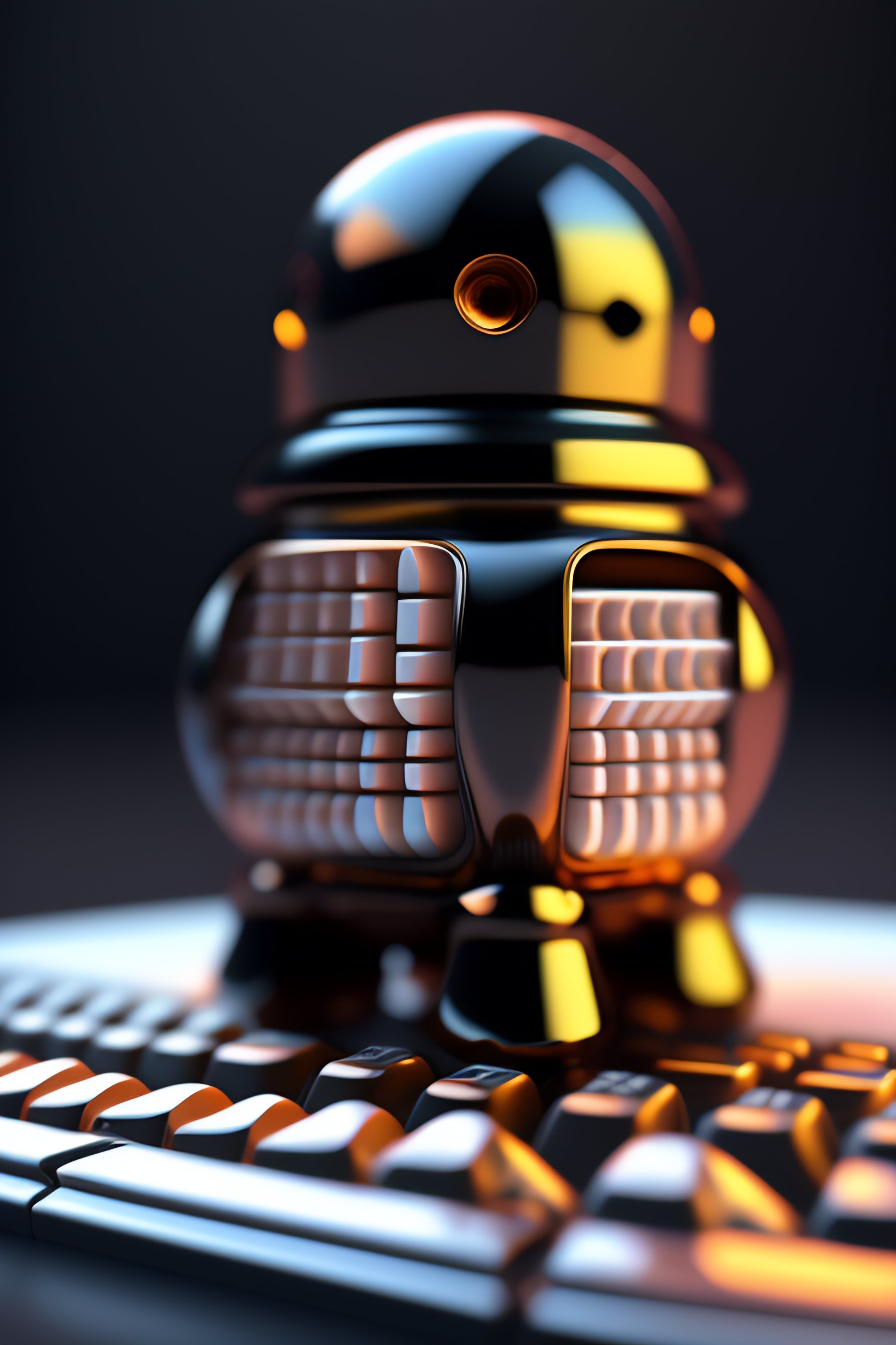 Lexica - A beautiful 3D image of an anthropomorphic keyboard, Cal-Arts ...