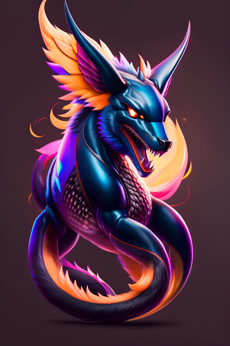 Lexica - Black Shiny Mega Charizard X colour vibrant portrait Create an ...