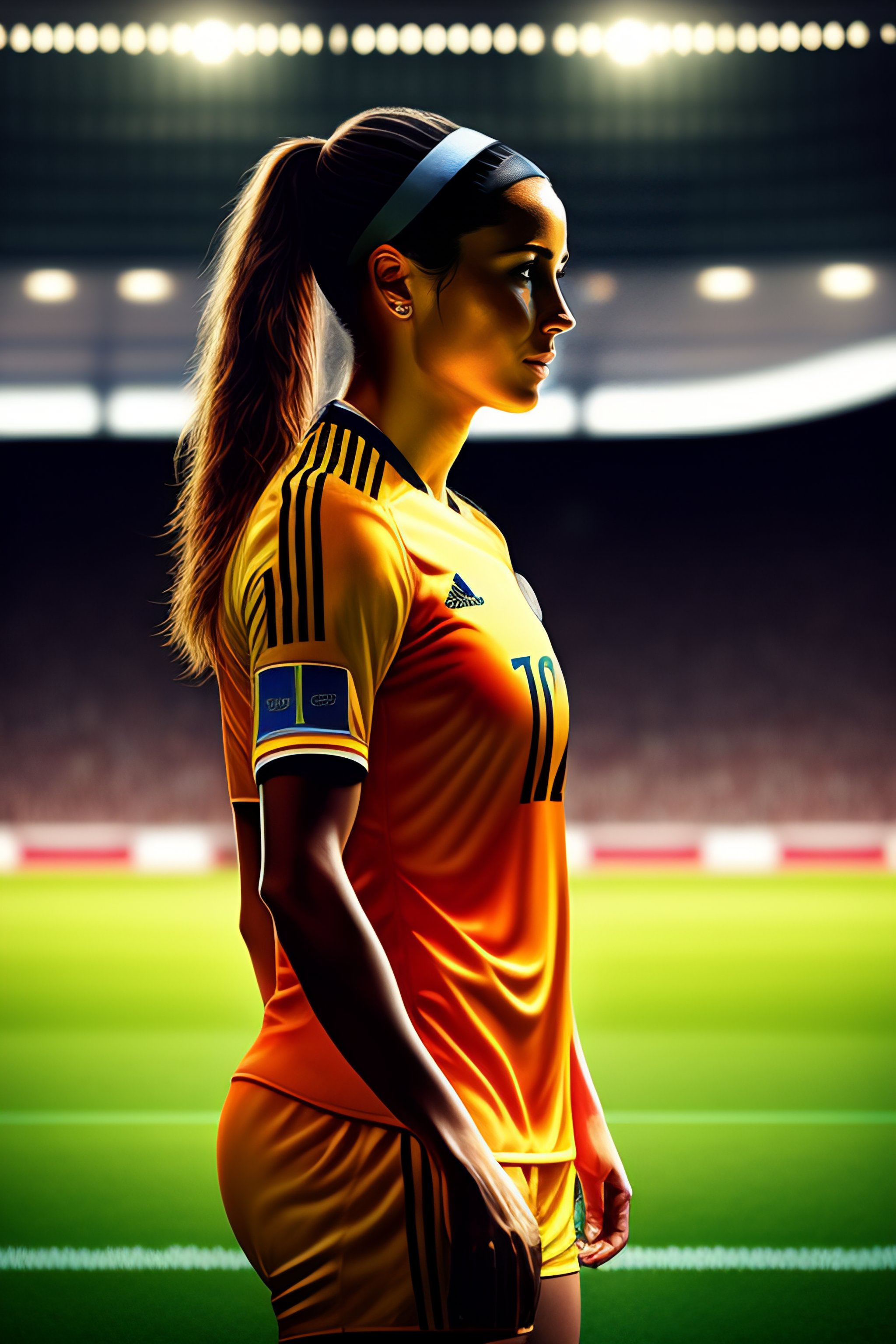 Lexica - Portrait of a female soccer player