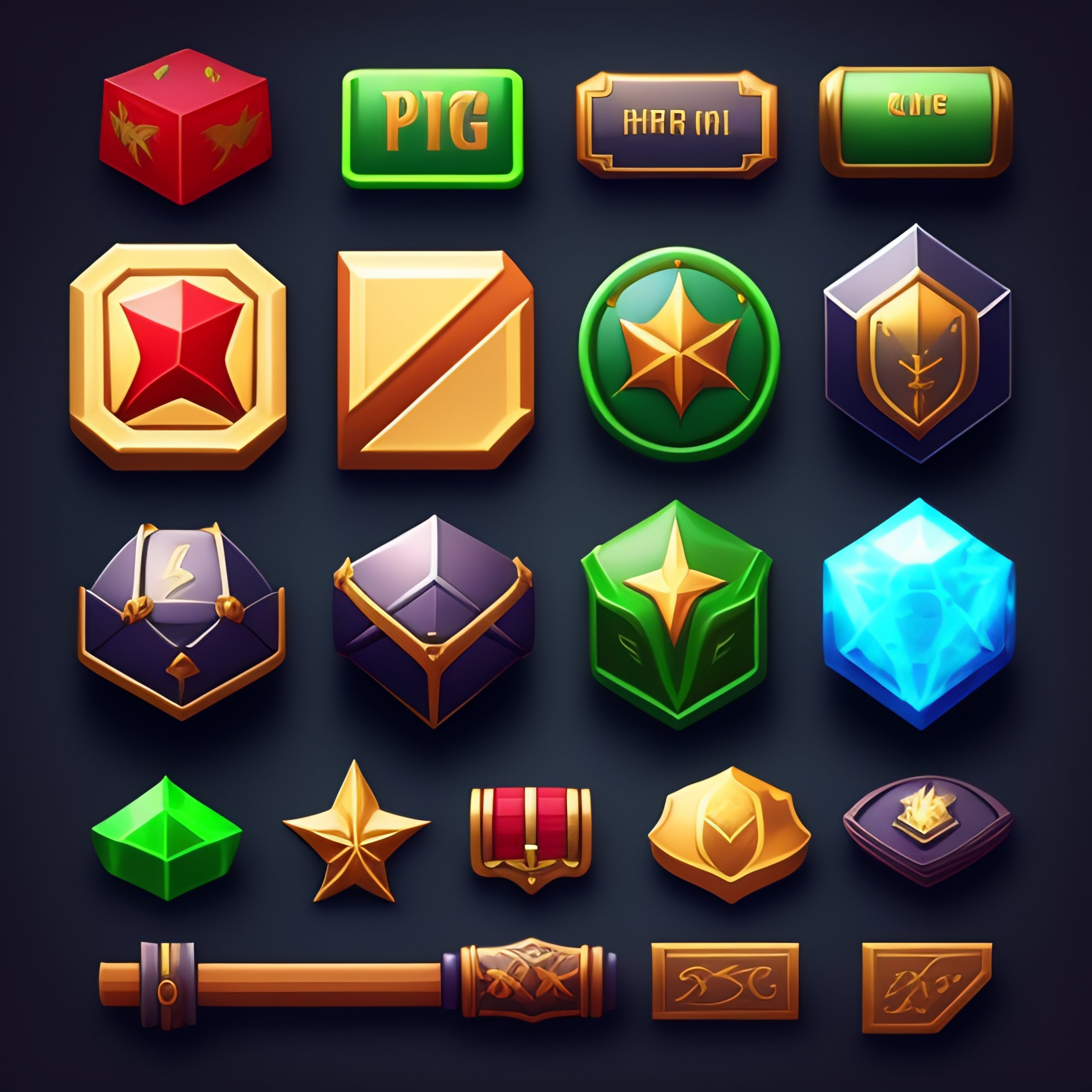 Lexica - Stylized RPG game icons hero