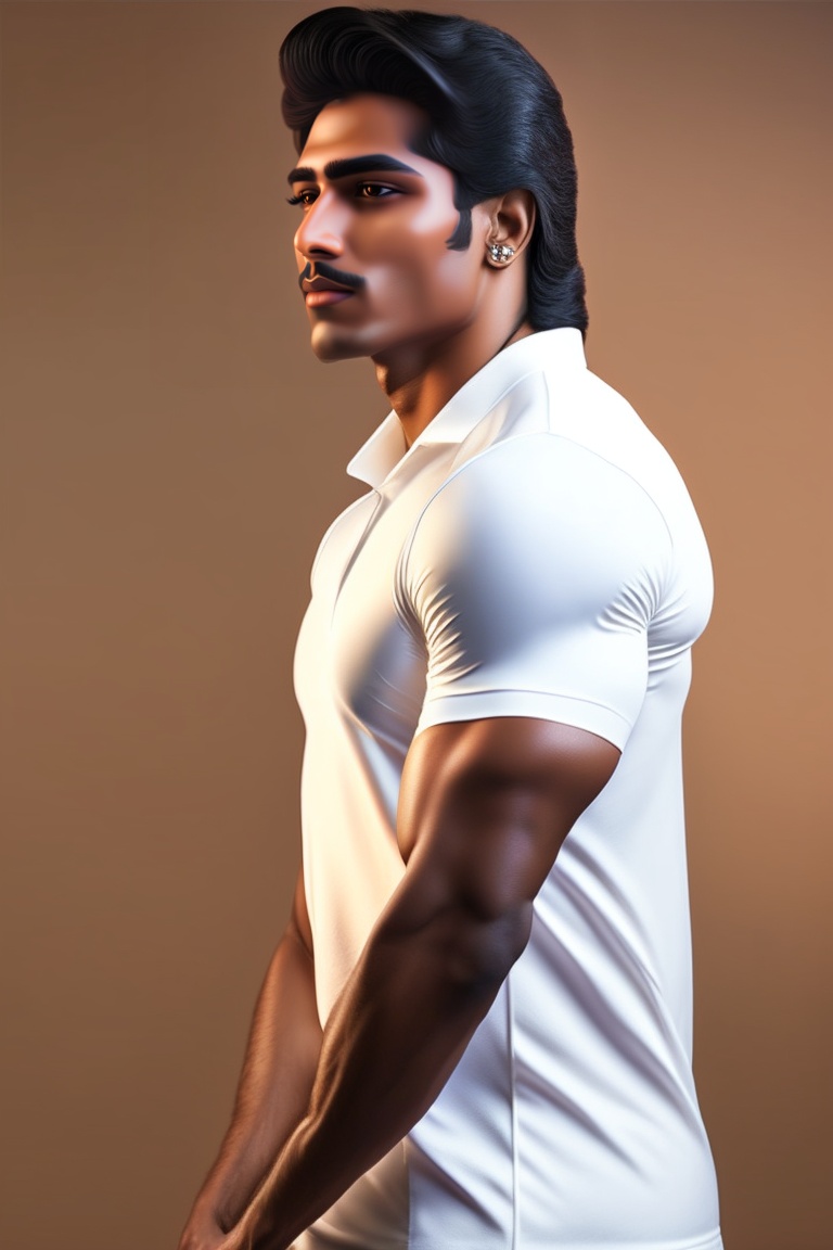 Lexica - Simple south Indian man, wearing full body white Nike shirt ...
