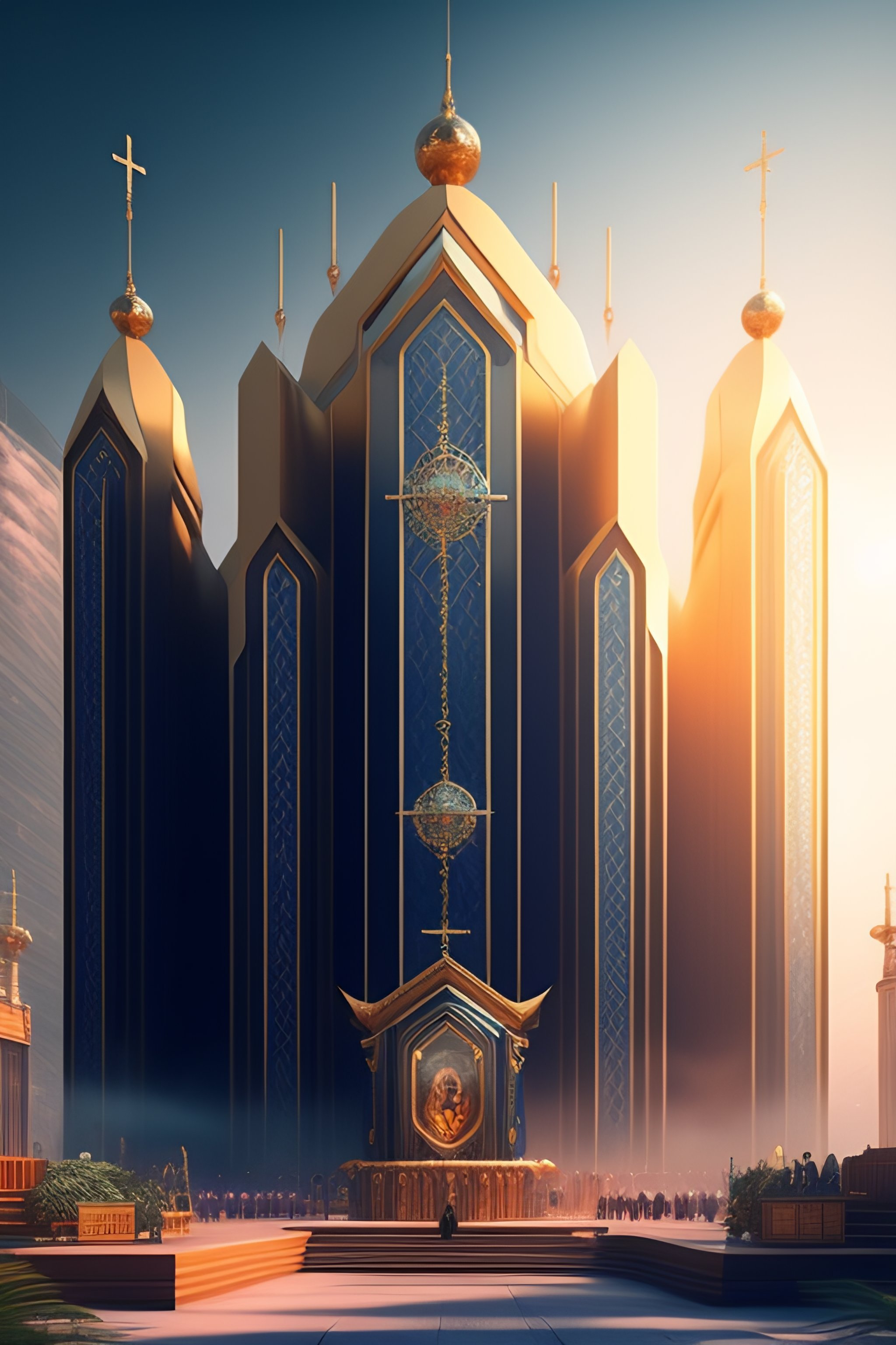 Lexica - Cyberpunk christian orthodox church in a dystopian future with ...
