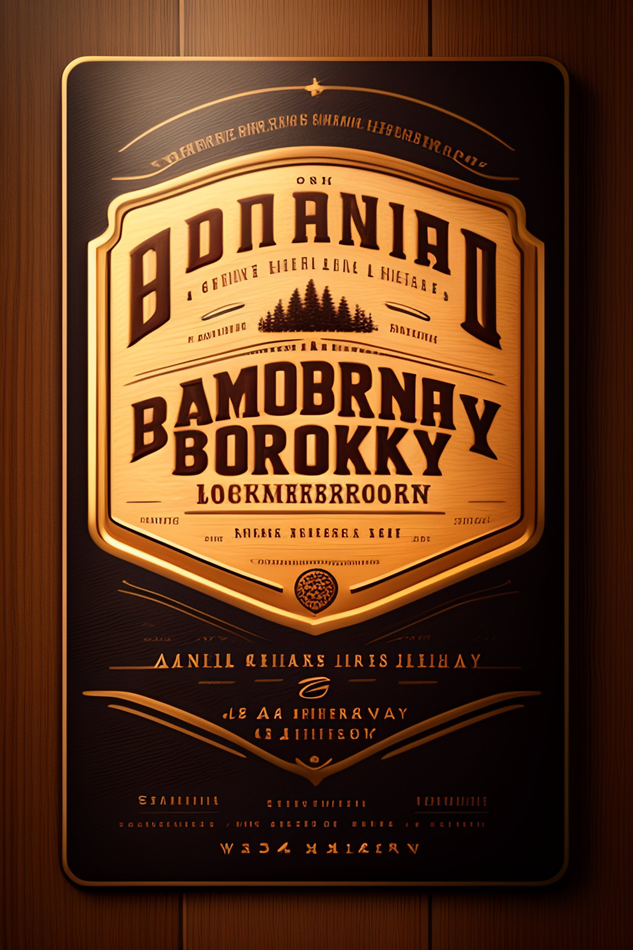 Lexica - American bourbon whiskey label design