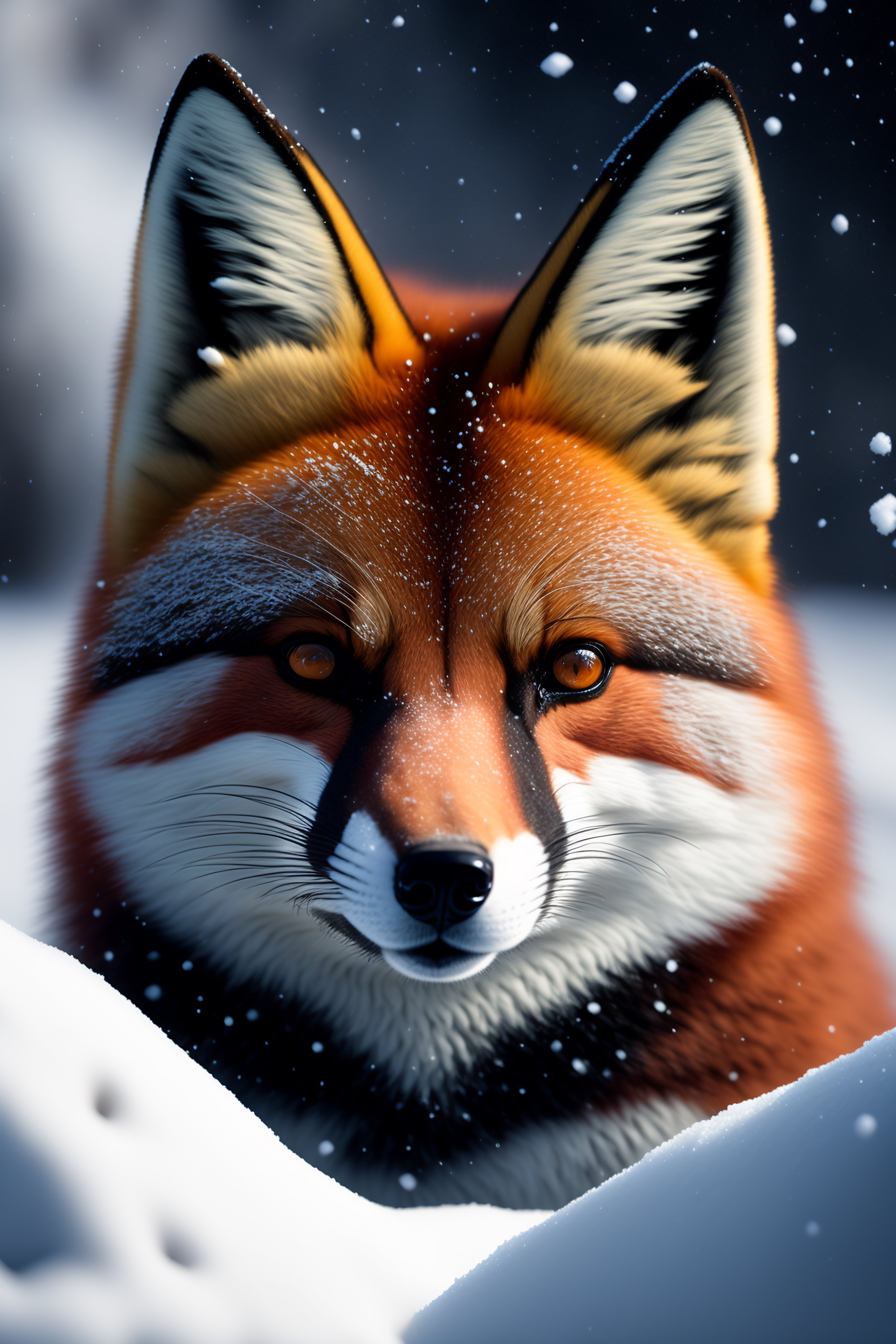 Lexica - Geometric fox face snow