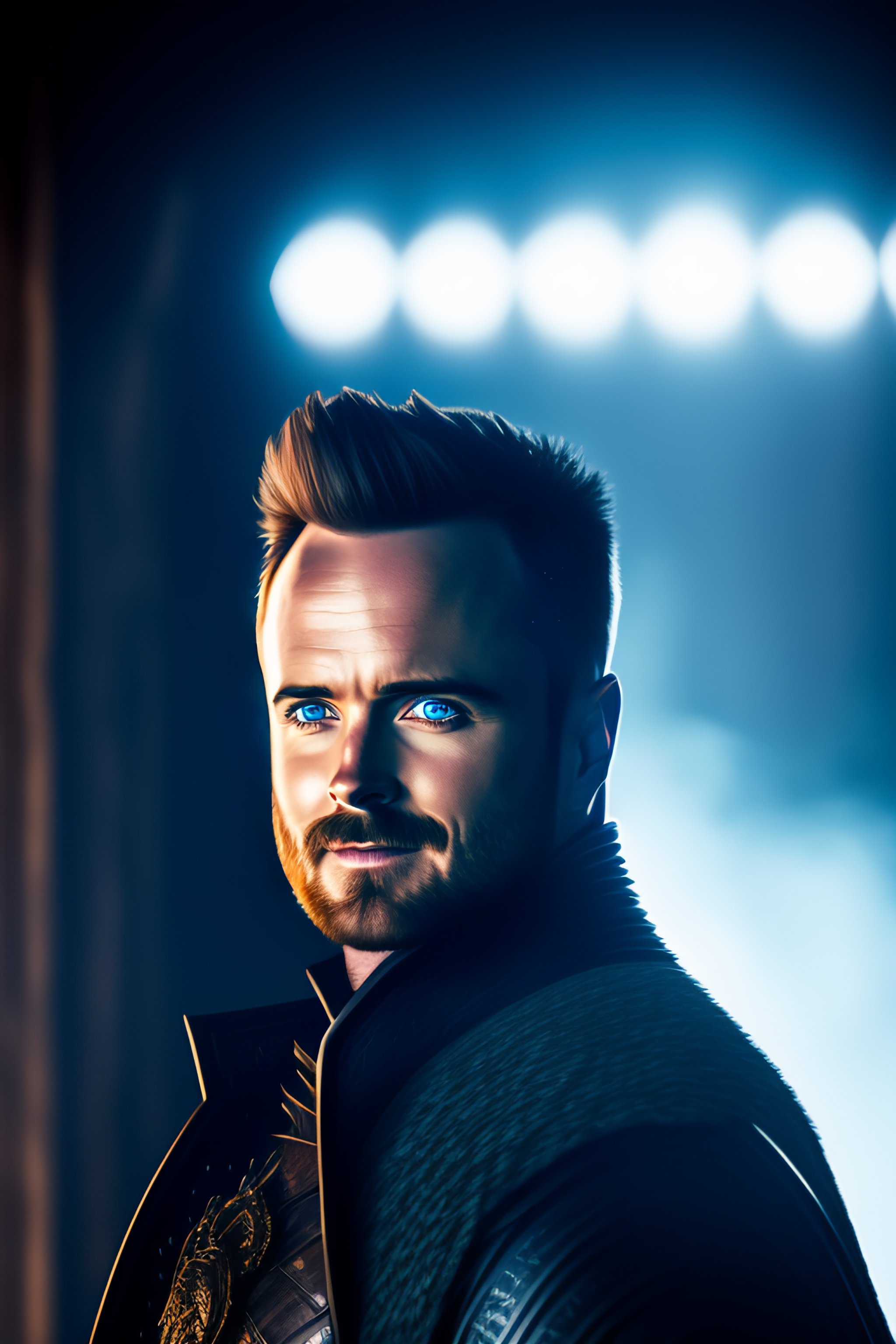 Lexica - Aaron Paul with magical powers and glowing eyes, evil smile ...