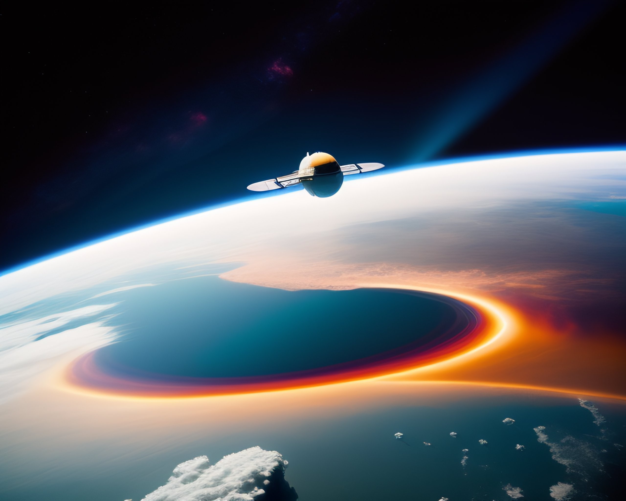 Lexica - A photograph of NASA spacecraft, in orbit, international space ...