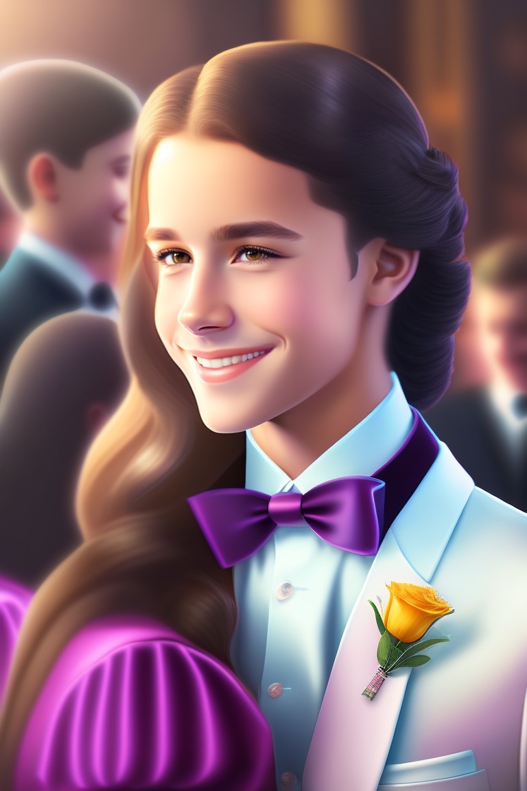 Lexica Us School Girl And Boy At Prom Night Smiling Into The Camera