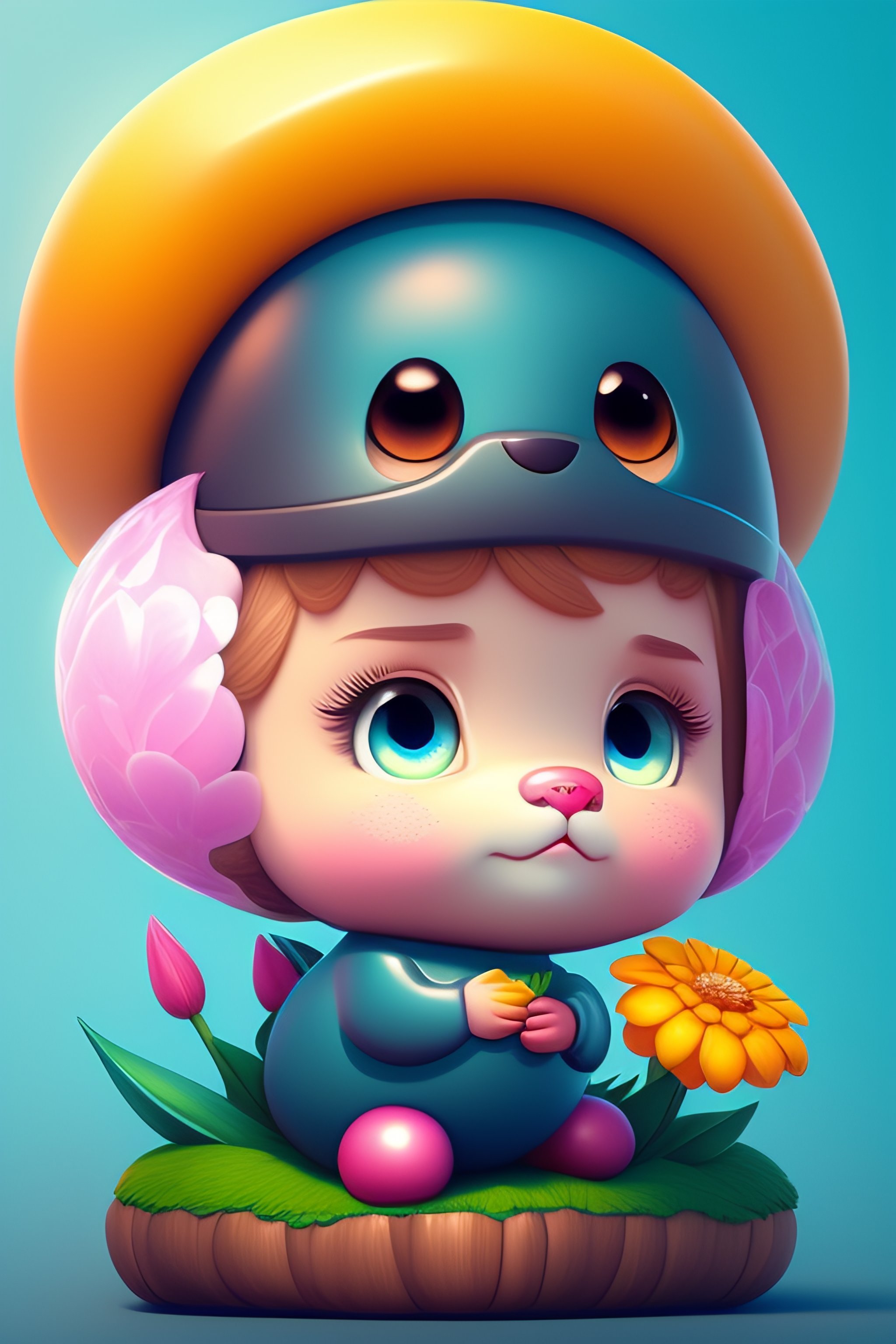 Lexica - Flowers Cute and adorable cartoon it baby, fantasy, dreamlike ...