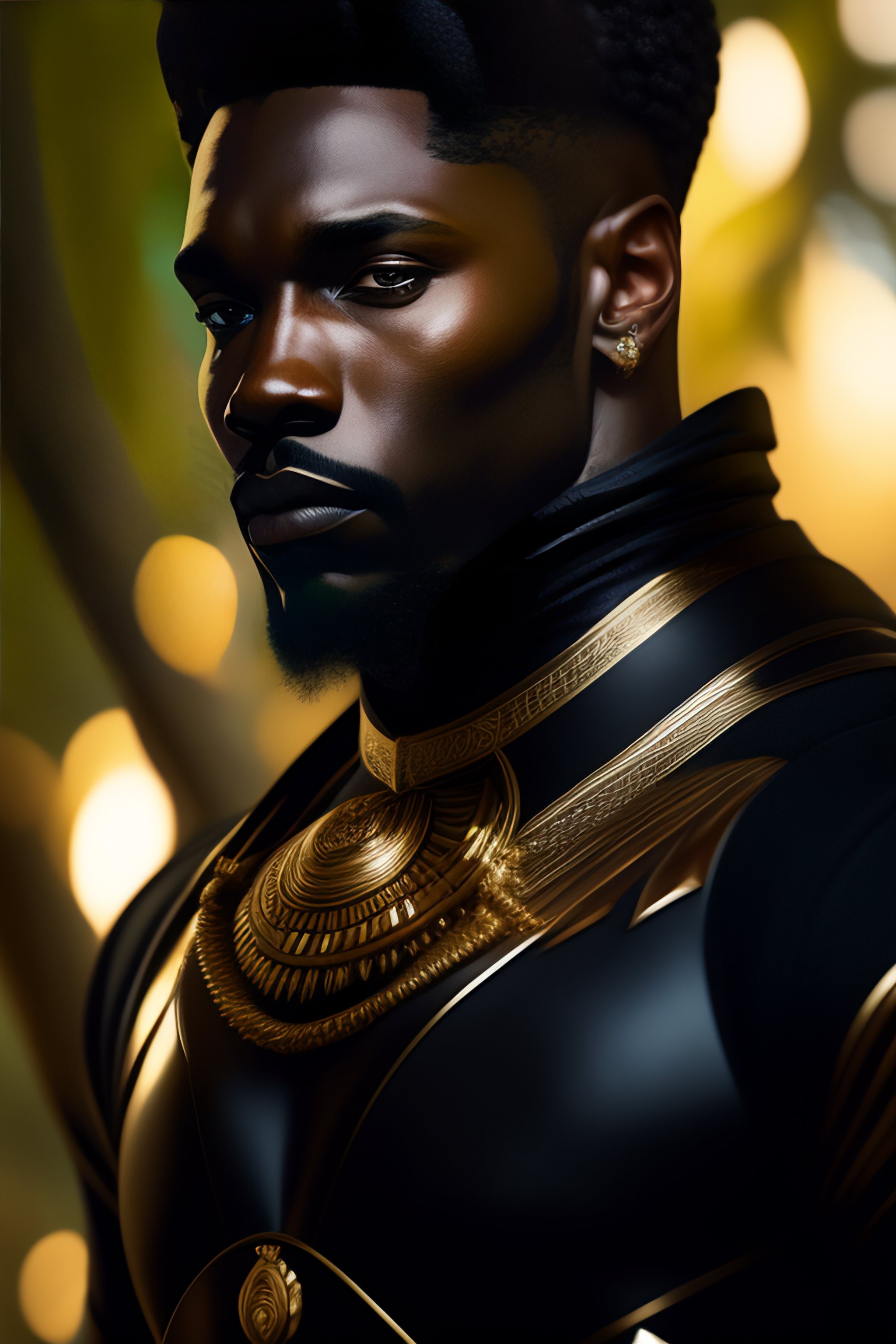 Lexica - Donald Trump as the Black Panther staring at you, forest, on a ...