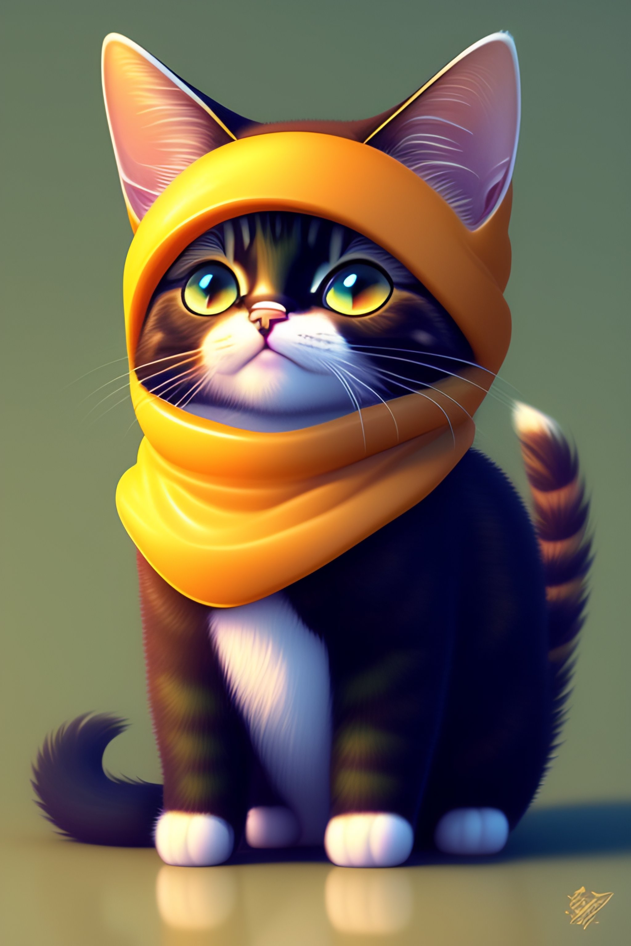 Lexica - Cute and cute cartoon cat, fantasy, dreamy, surrealism, super ...