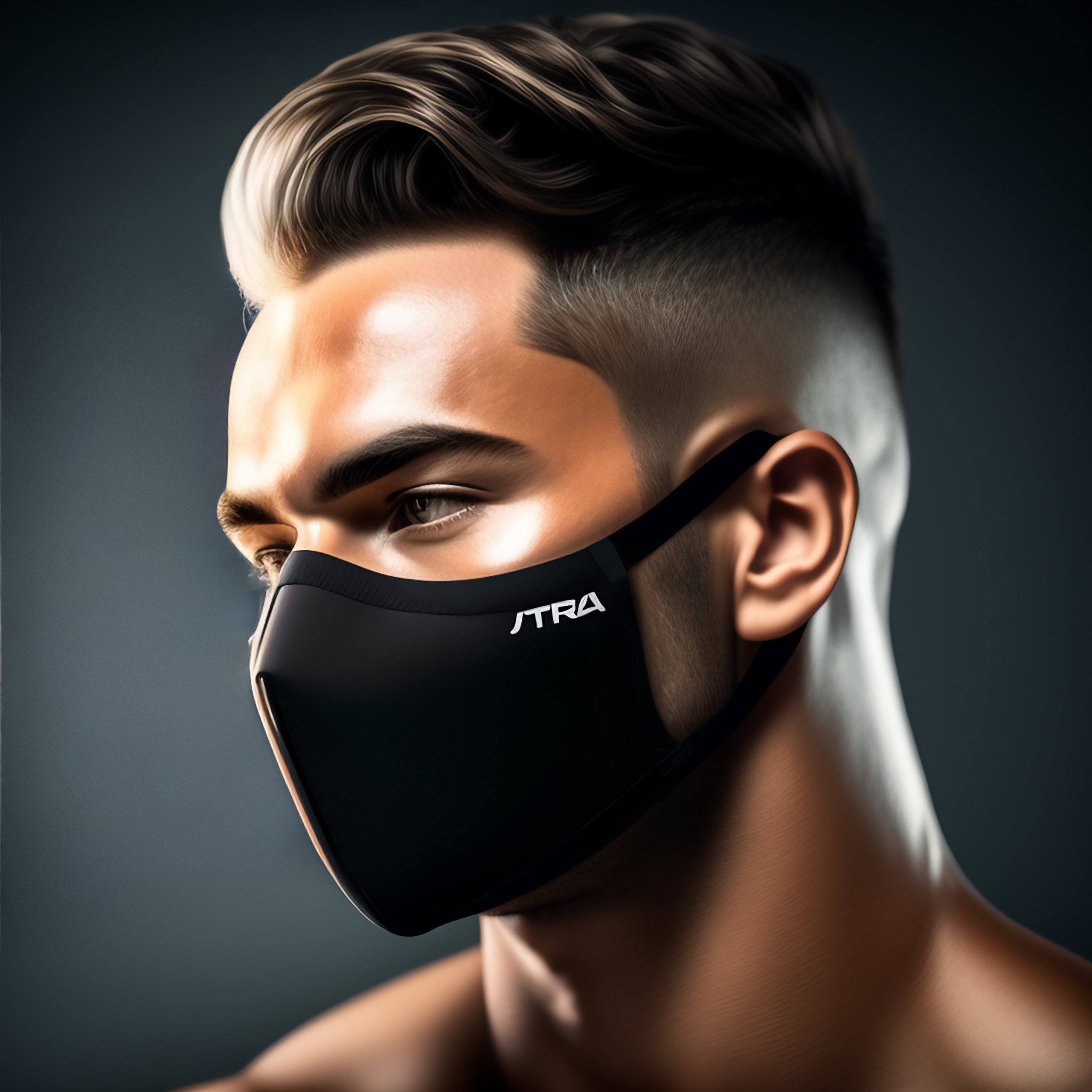 Lexica - Realistic utra face mask with br brushed background