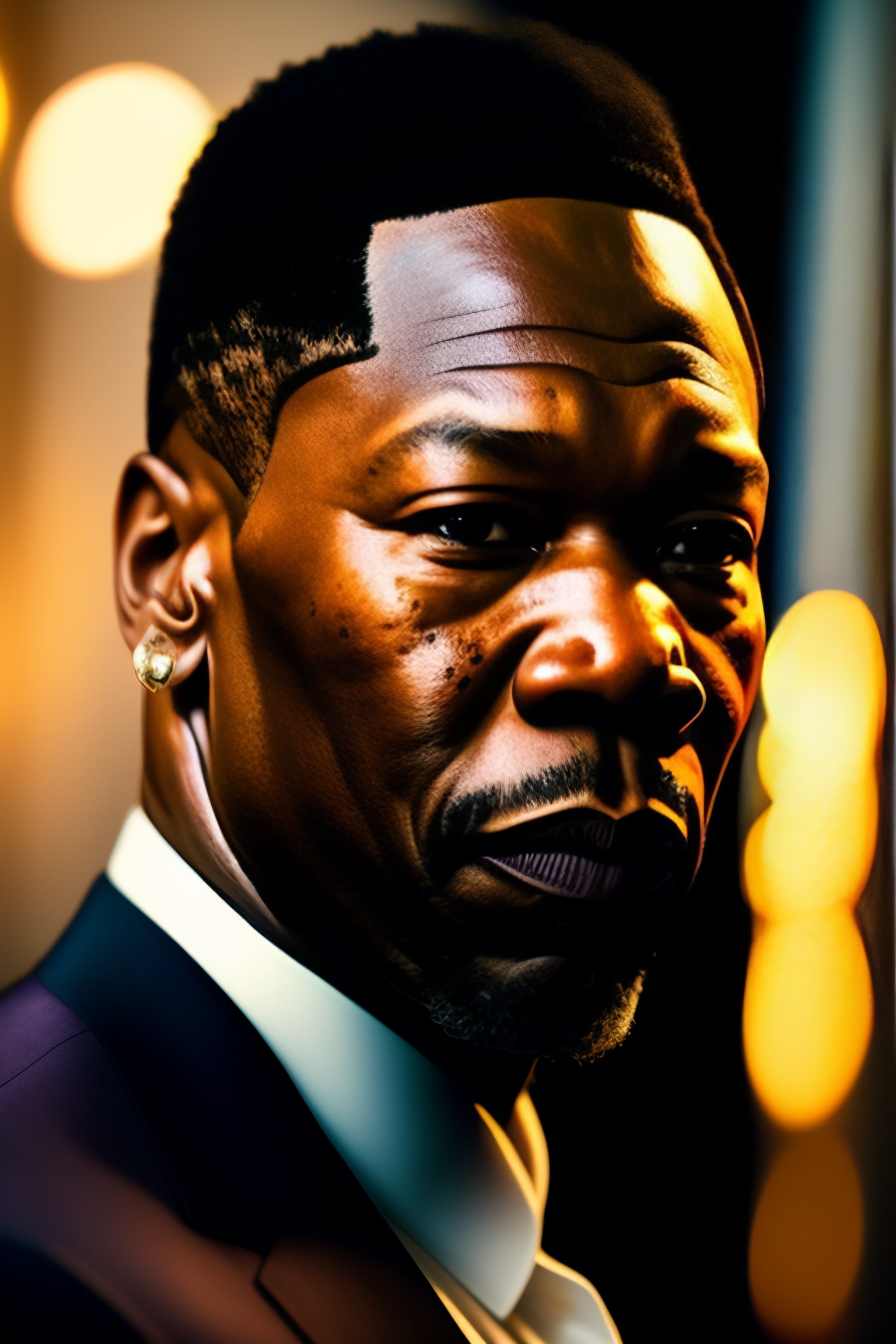 Lexica - A cinematic film still of Morgan Freeman starring as 50 Cent ...