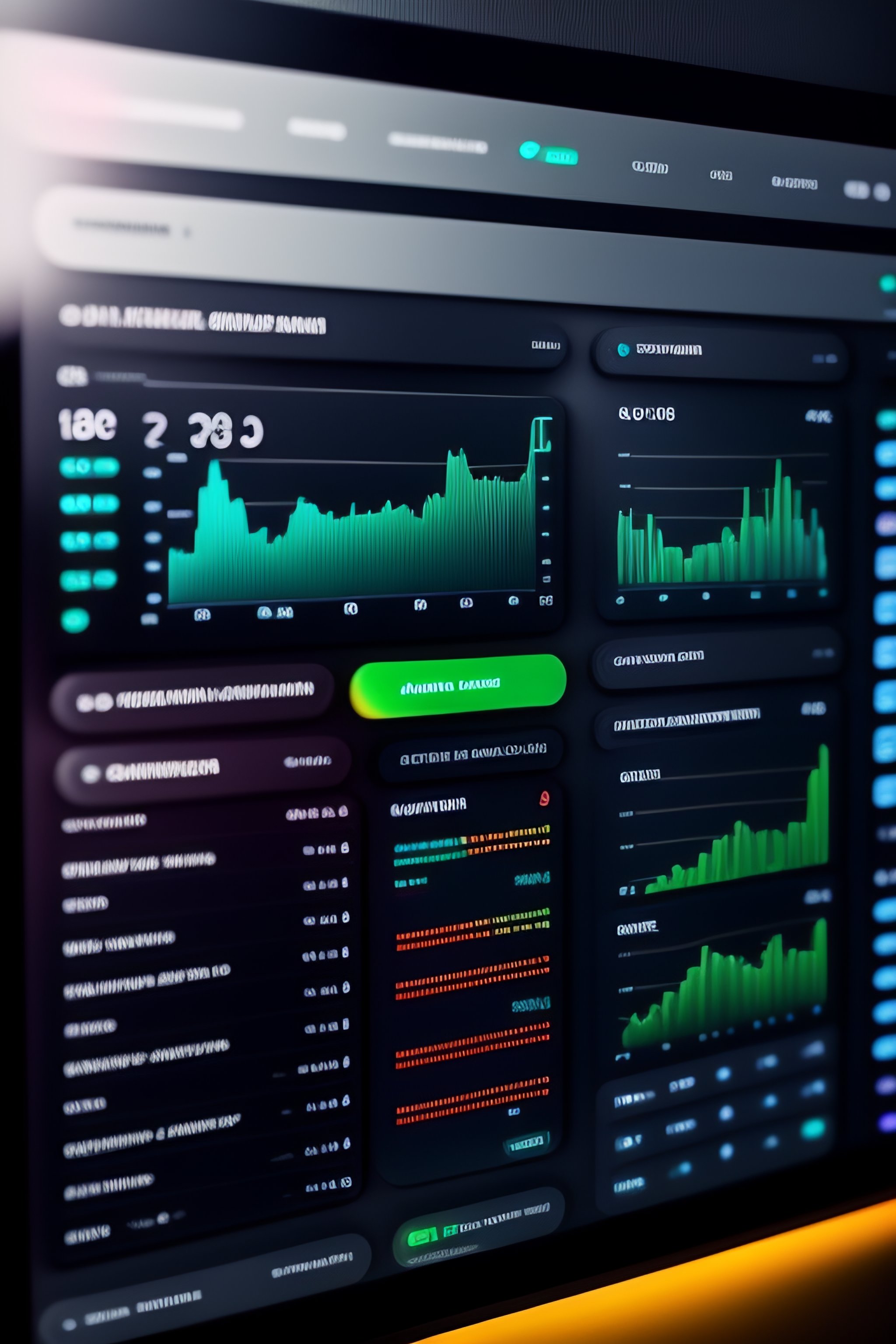 Lexica - Search engine dashboard - futuristic, dark mode