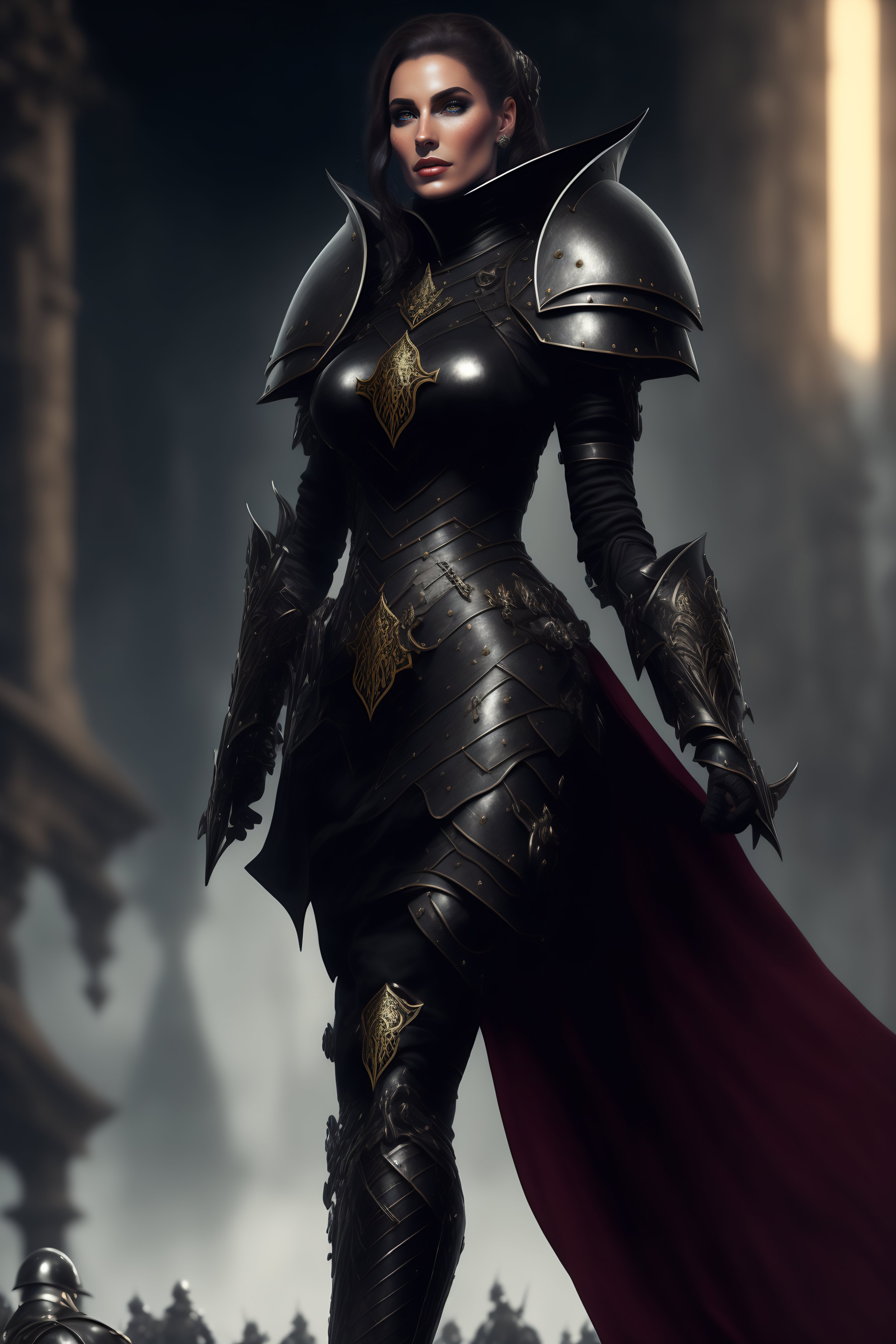Lexica - Woman gothic knight necromancer summoner, armored Wolfenstein ...