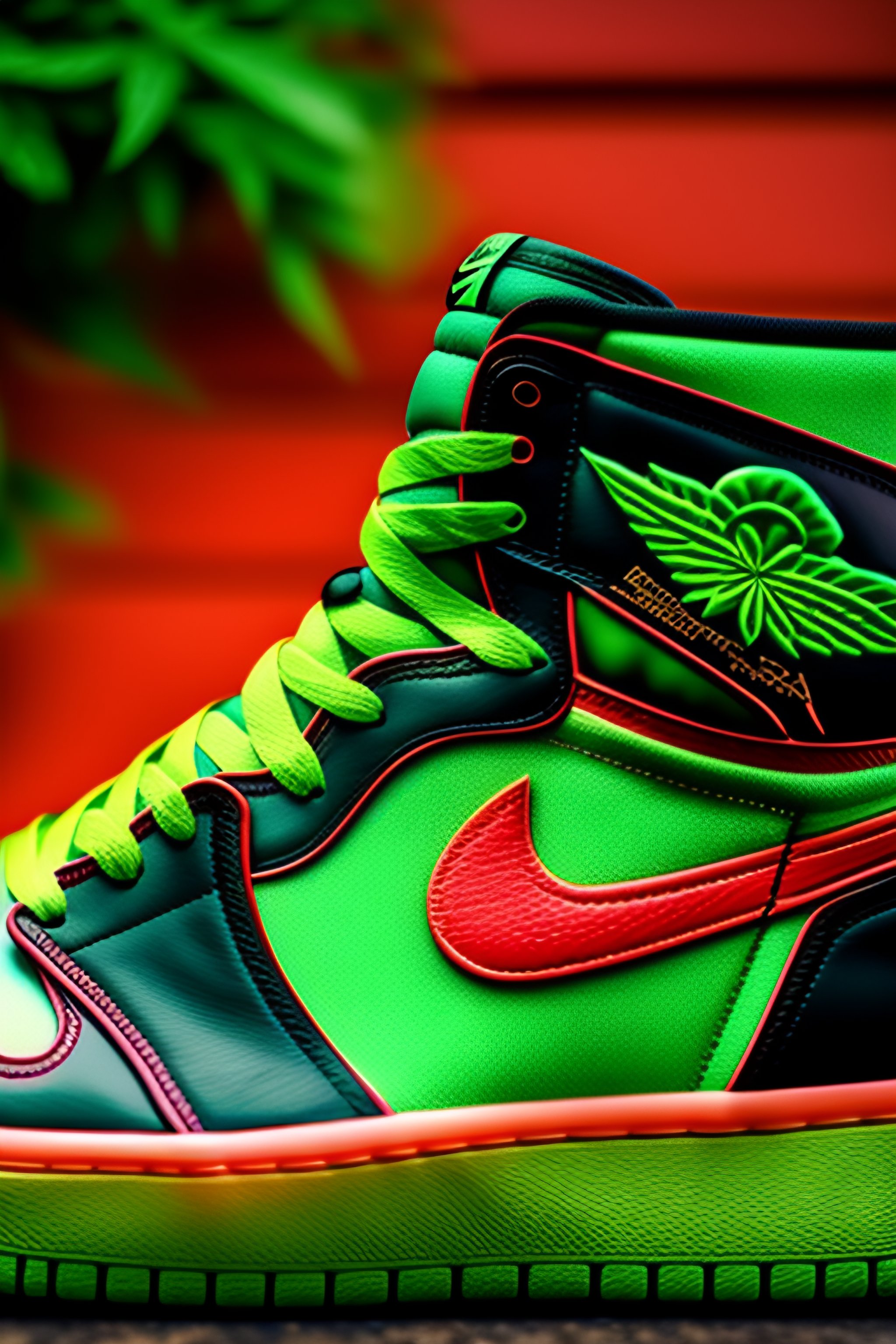 Lexica - Nike jordan 1 "chicago" colorway made of marijuana leaves ...