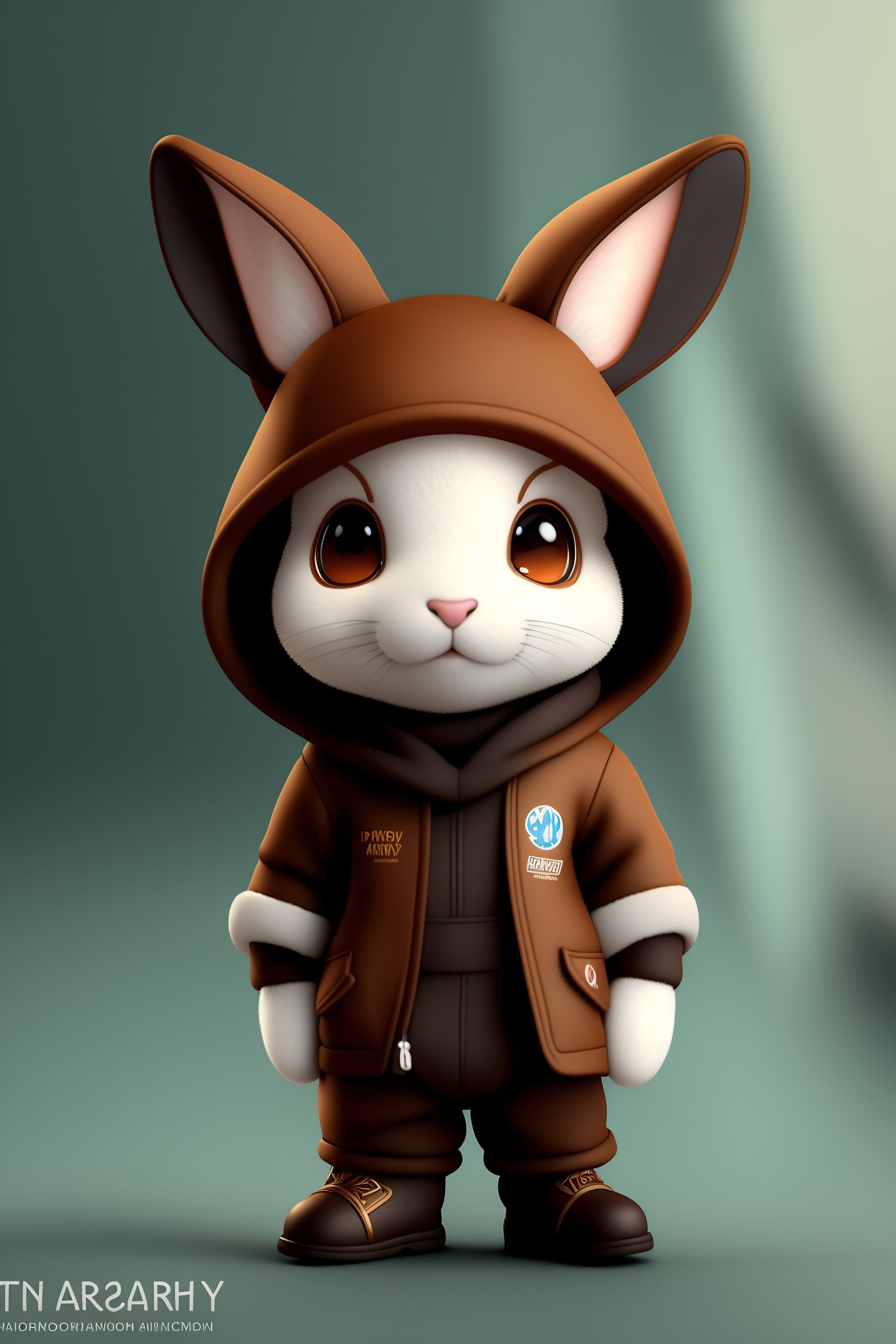 Lexica - Cute and adorable cartoon anthropomorphic rabbit in delivery ...