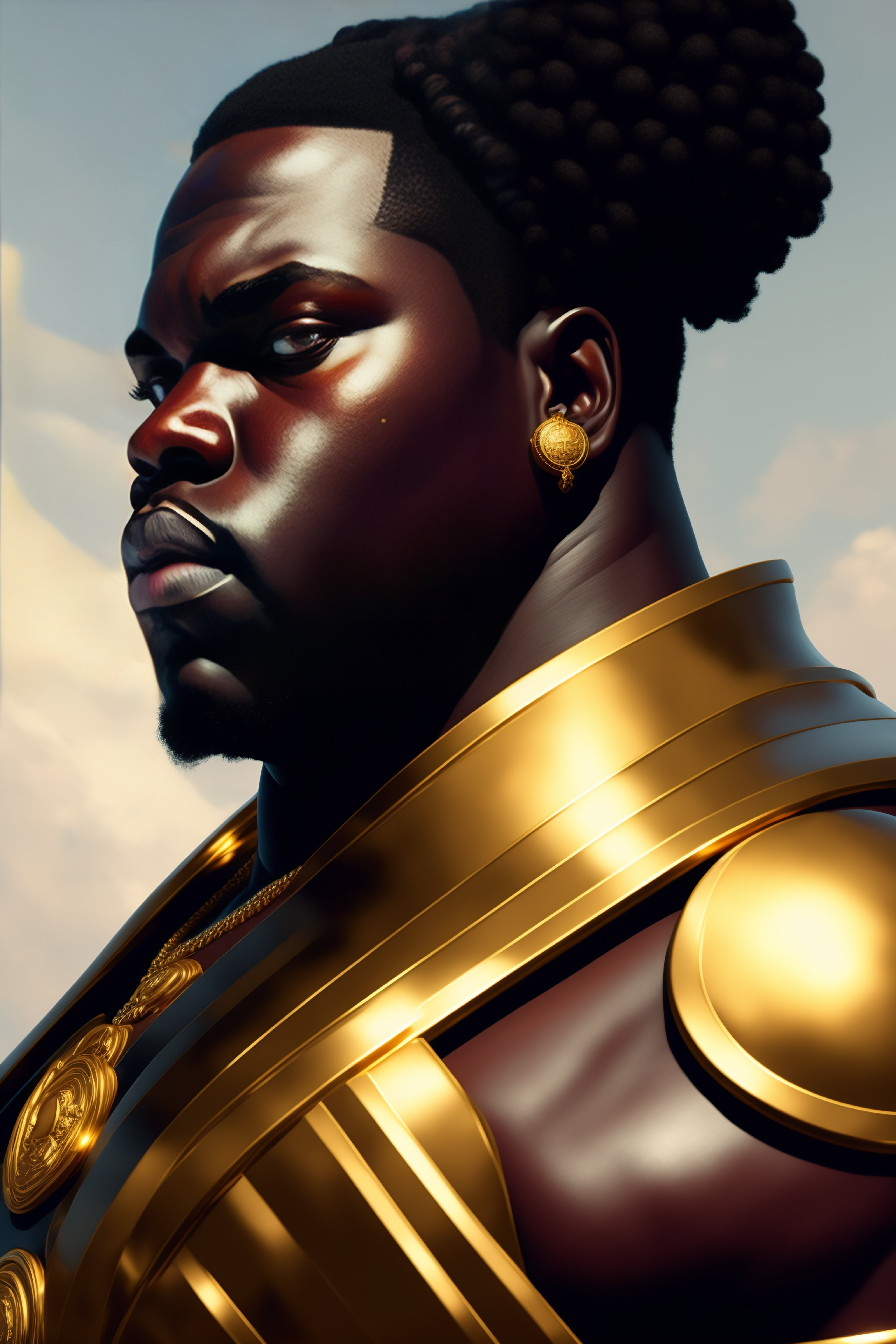 Lexica - Pixel art of Notorious BIG as Greek God Helios, looking angry ...