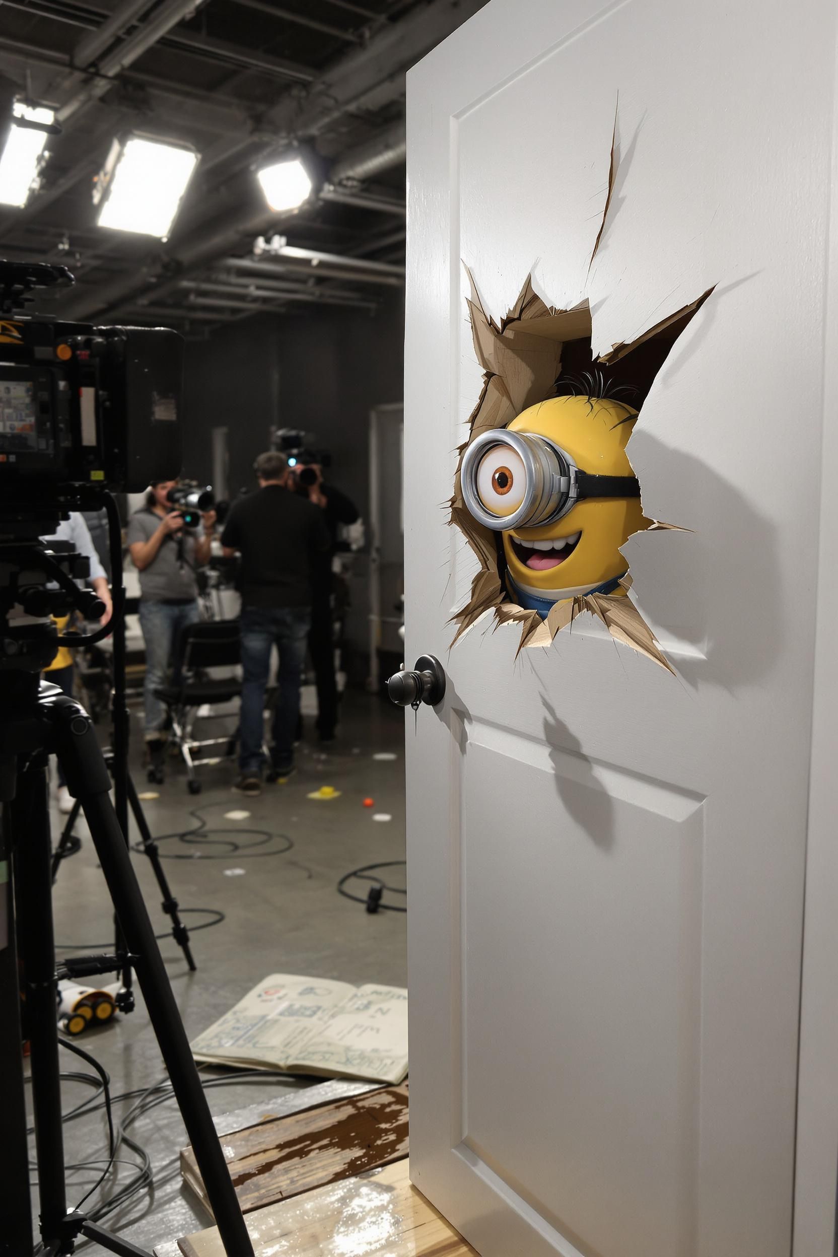 Lexica - A filmset photograph of a Minion (from Despicable Me & Minions) as Jack Nicholson The ...