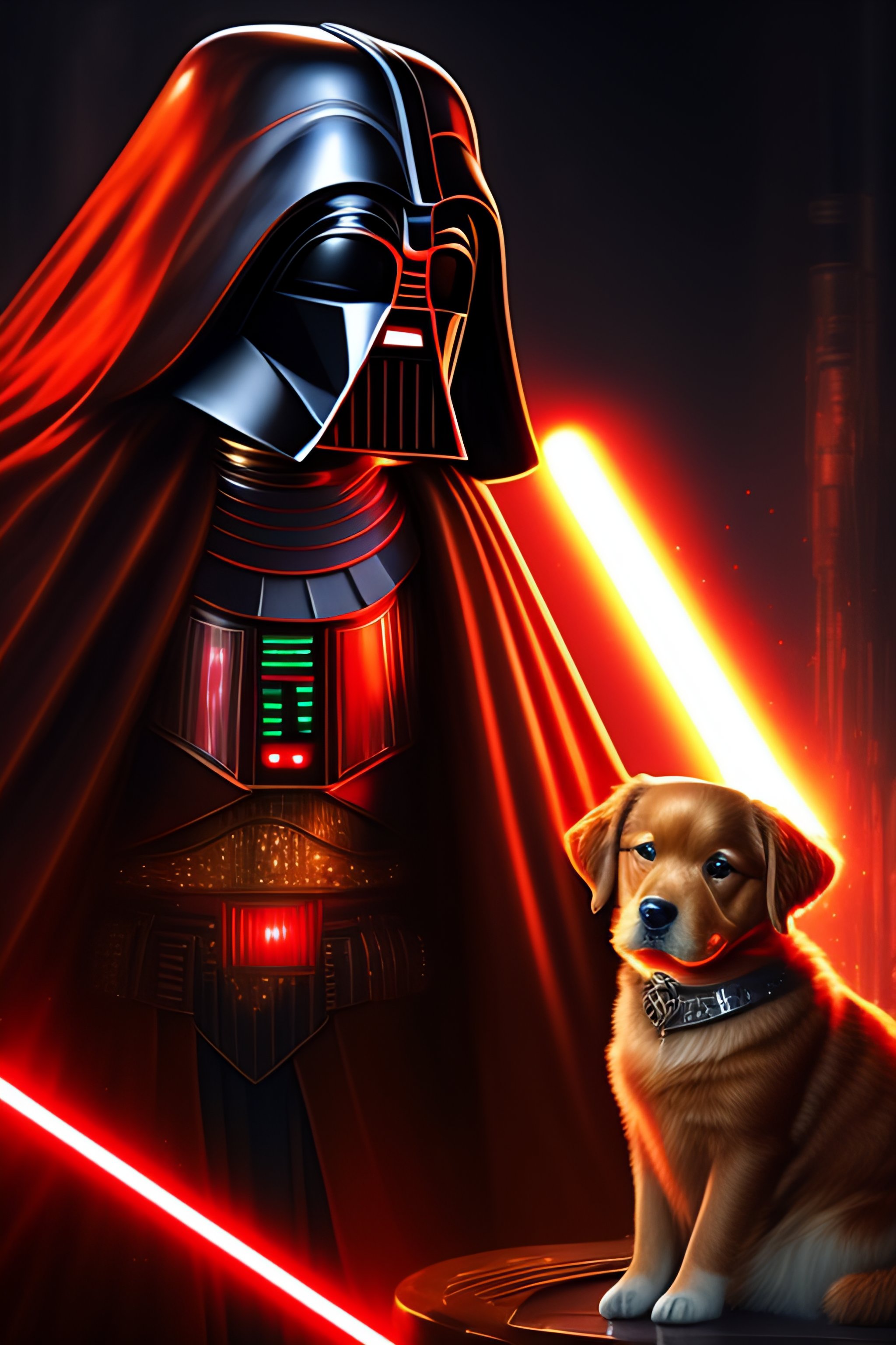Lexica - Star Wars scene artificial intelligence a golden retriever dog ...
