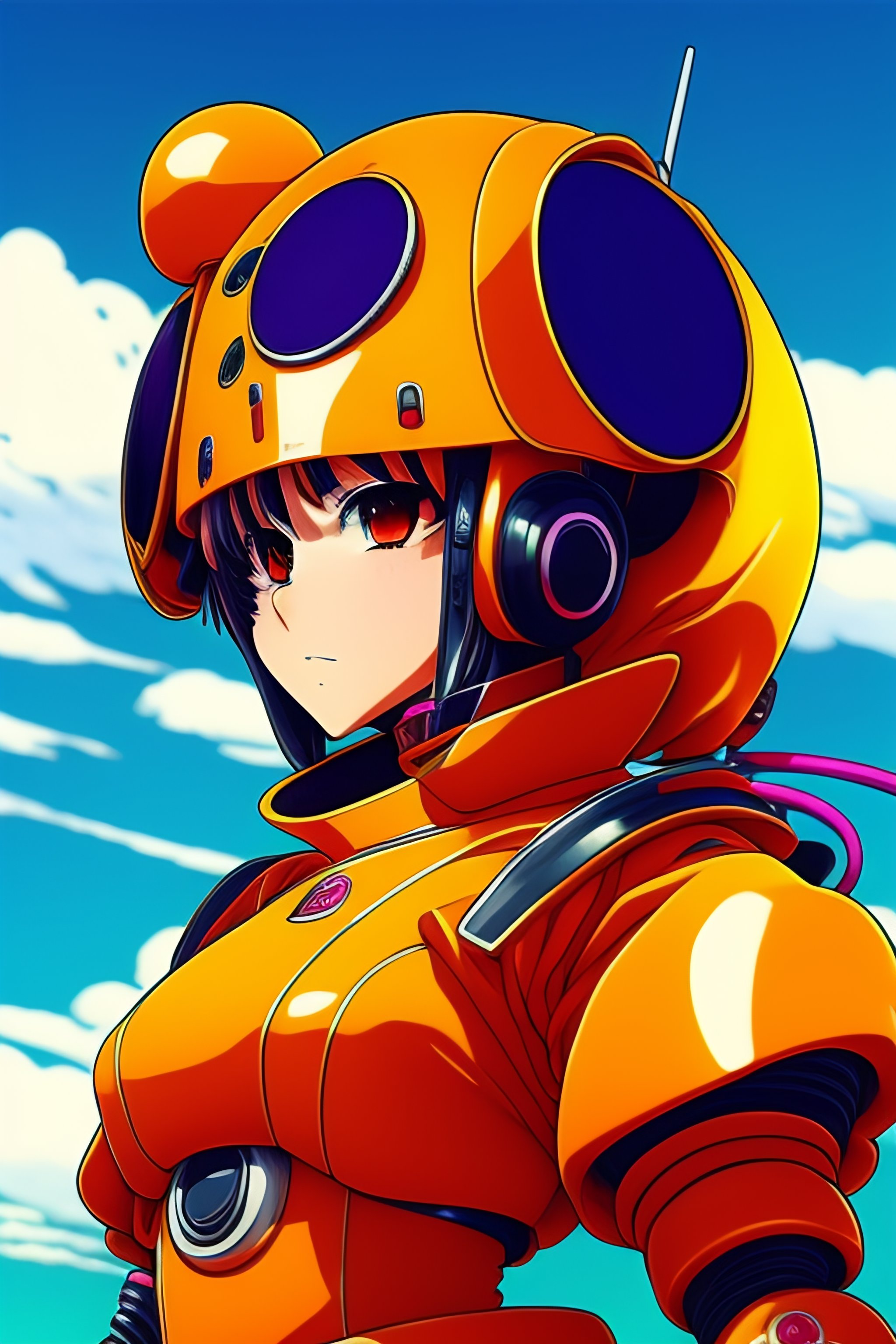 Lexica 90 s Anime Style Robot Made From Analog Synthesizers In The
