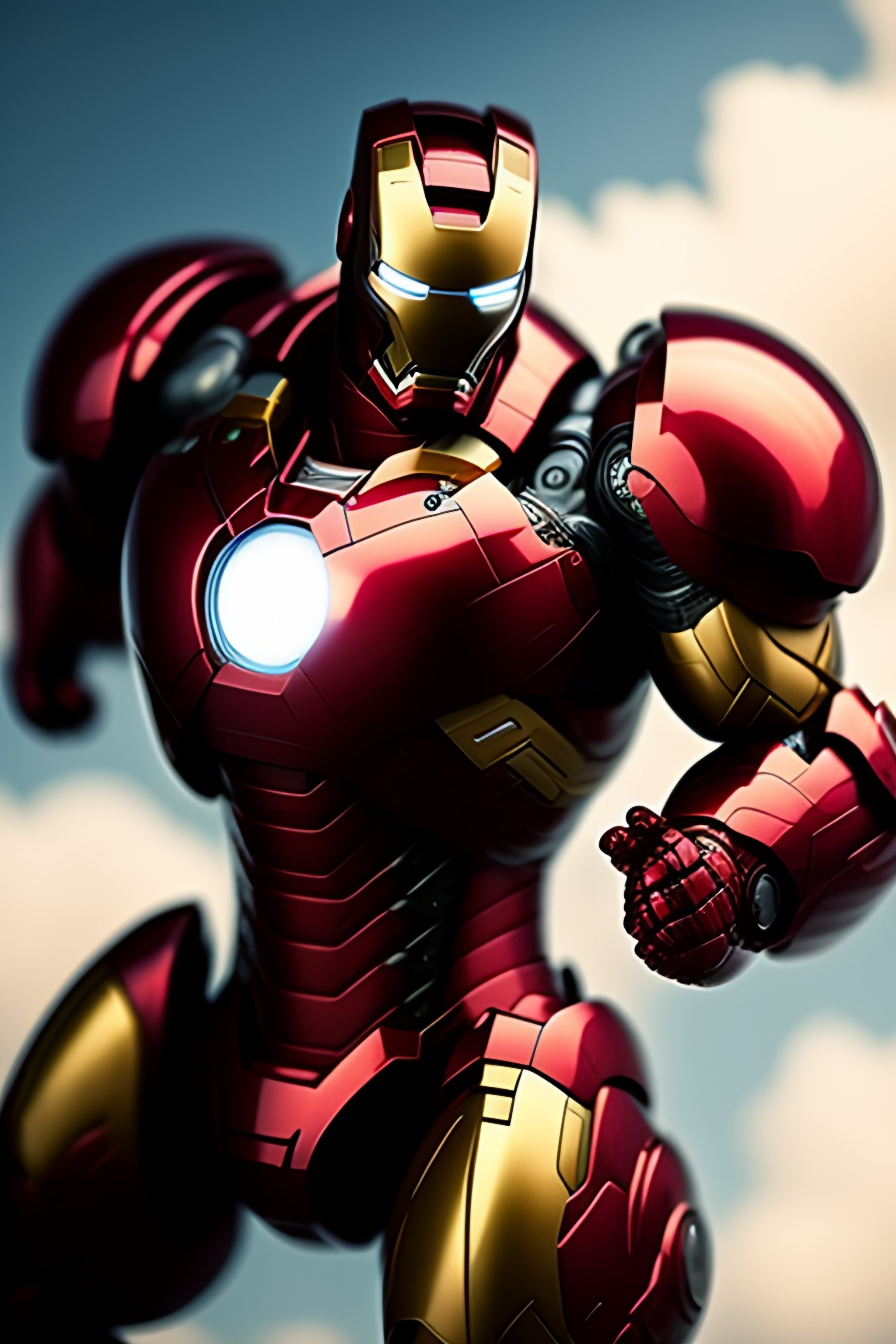 Lexica - Iron man flying in the sky