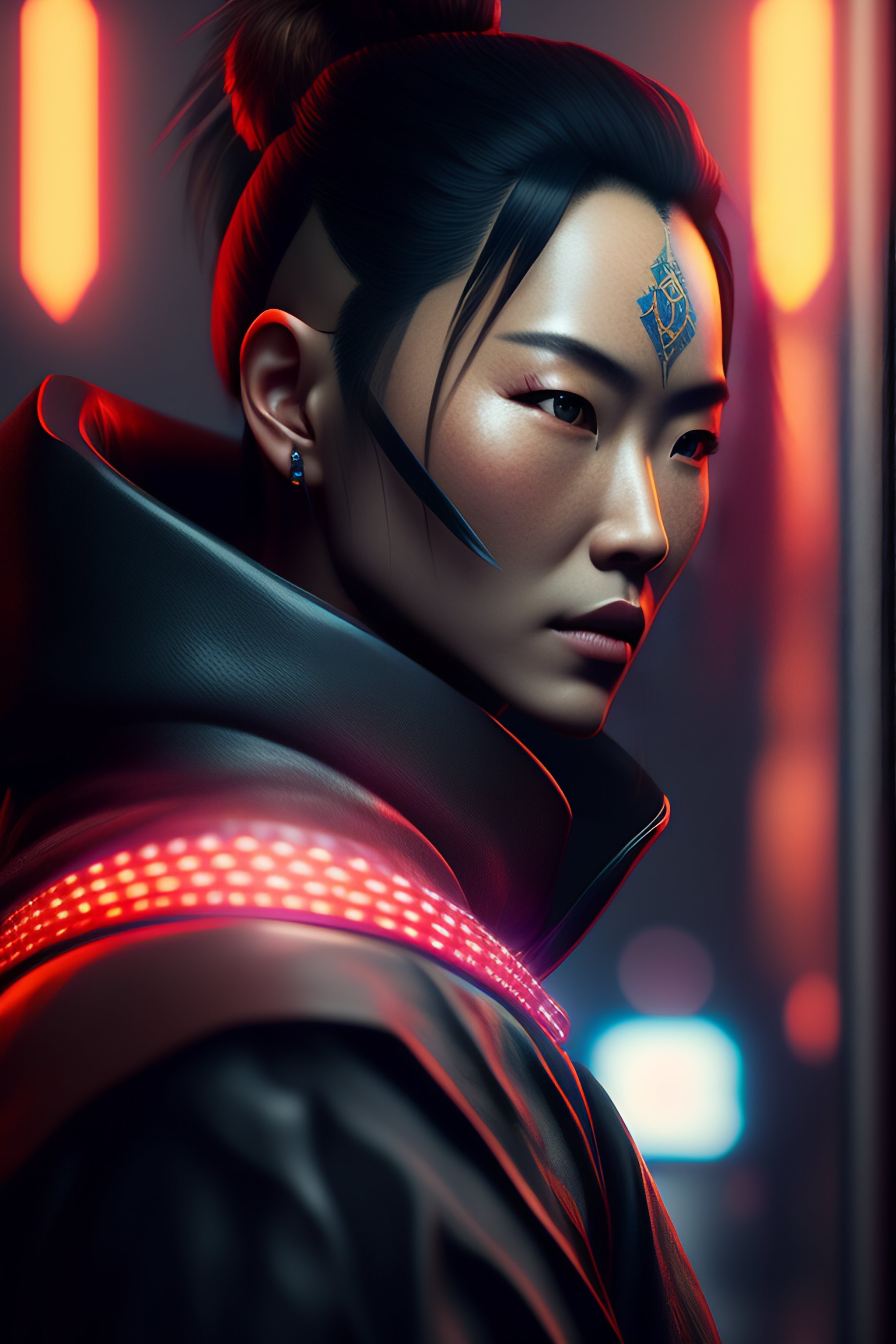 Lexica - Cyberpunk samurai, portait, cinematic lighting, horror, ultra ...