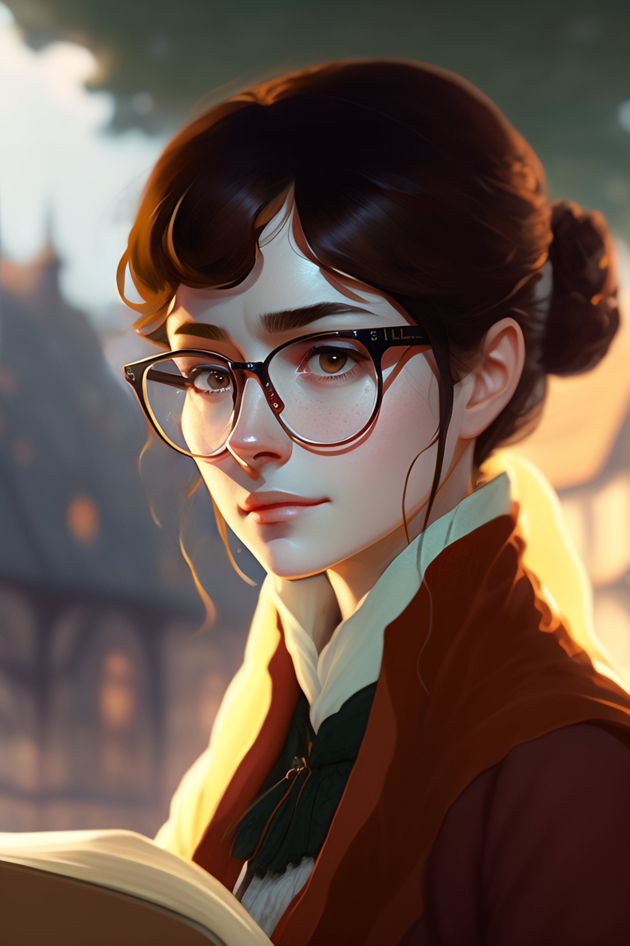 Lexica - (((((freckles))))) wearing spectacles Renaissance reporter ...